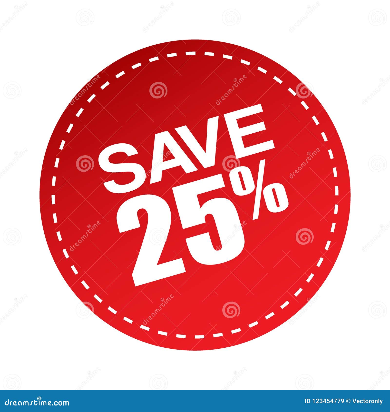 Save 25 offer stock illustration. Illustration of five - 123454779