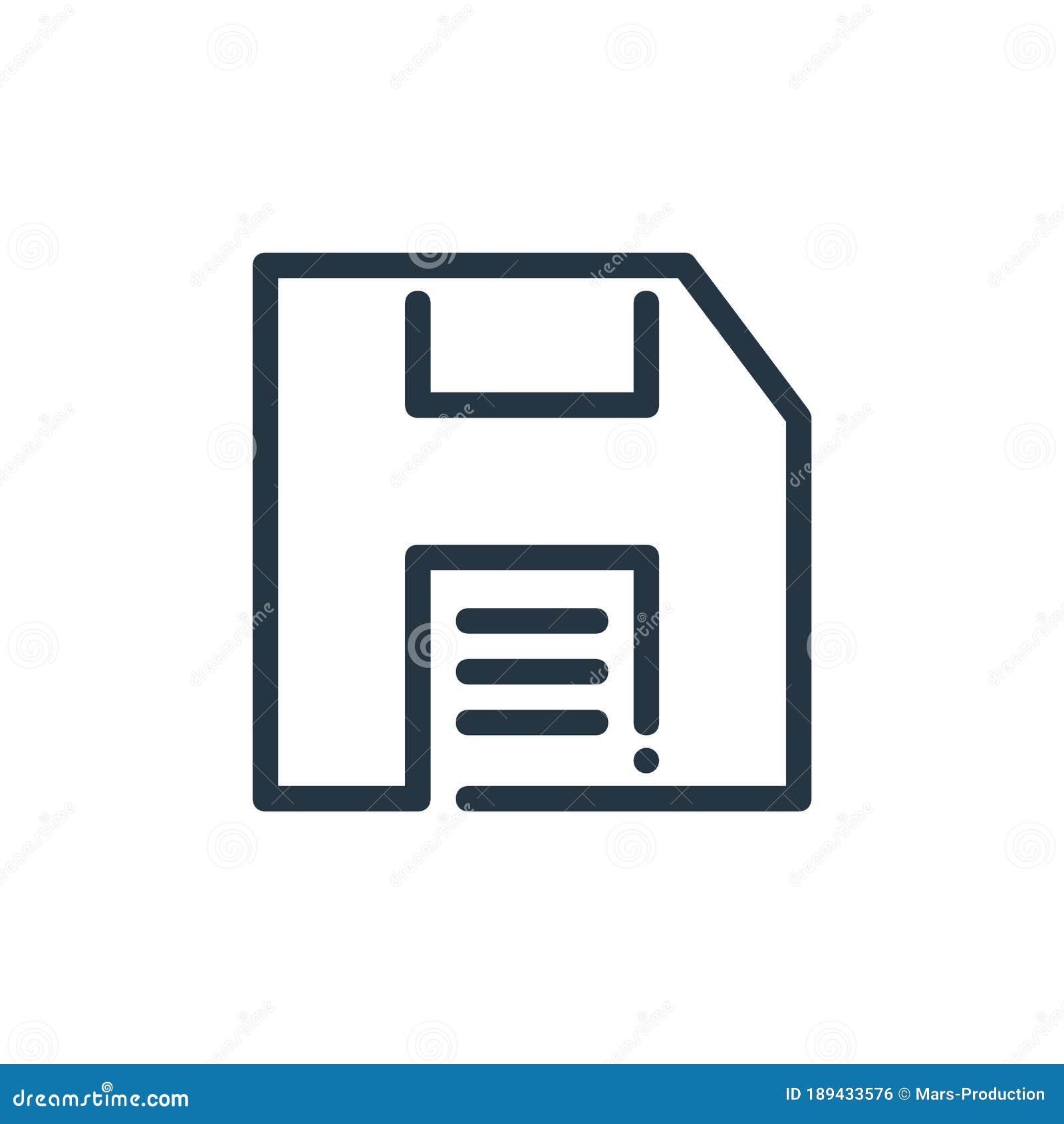 Save Option Vector Icon Isolated on White Background. Outline, Thin ...