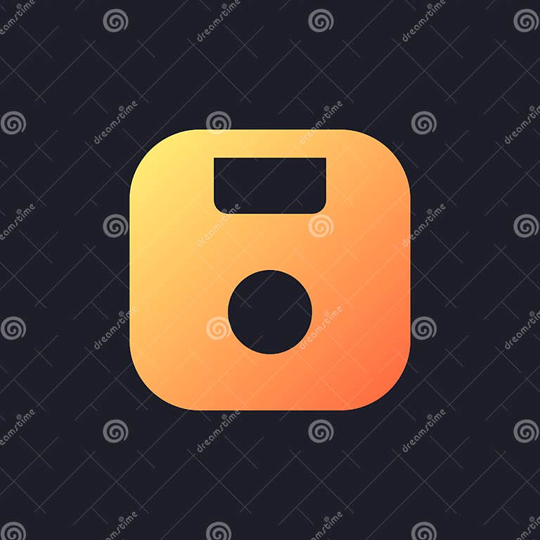 Save Orange Solid Gradient Ui Icon for Dark Theme Stock Vector ...