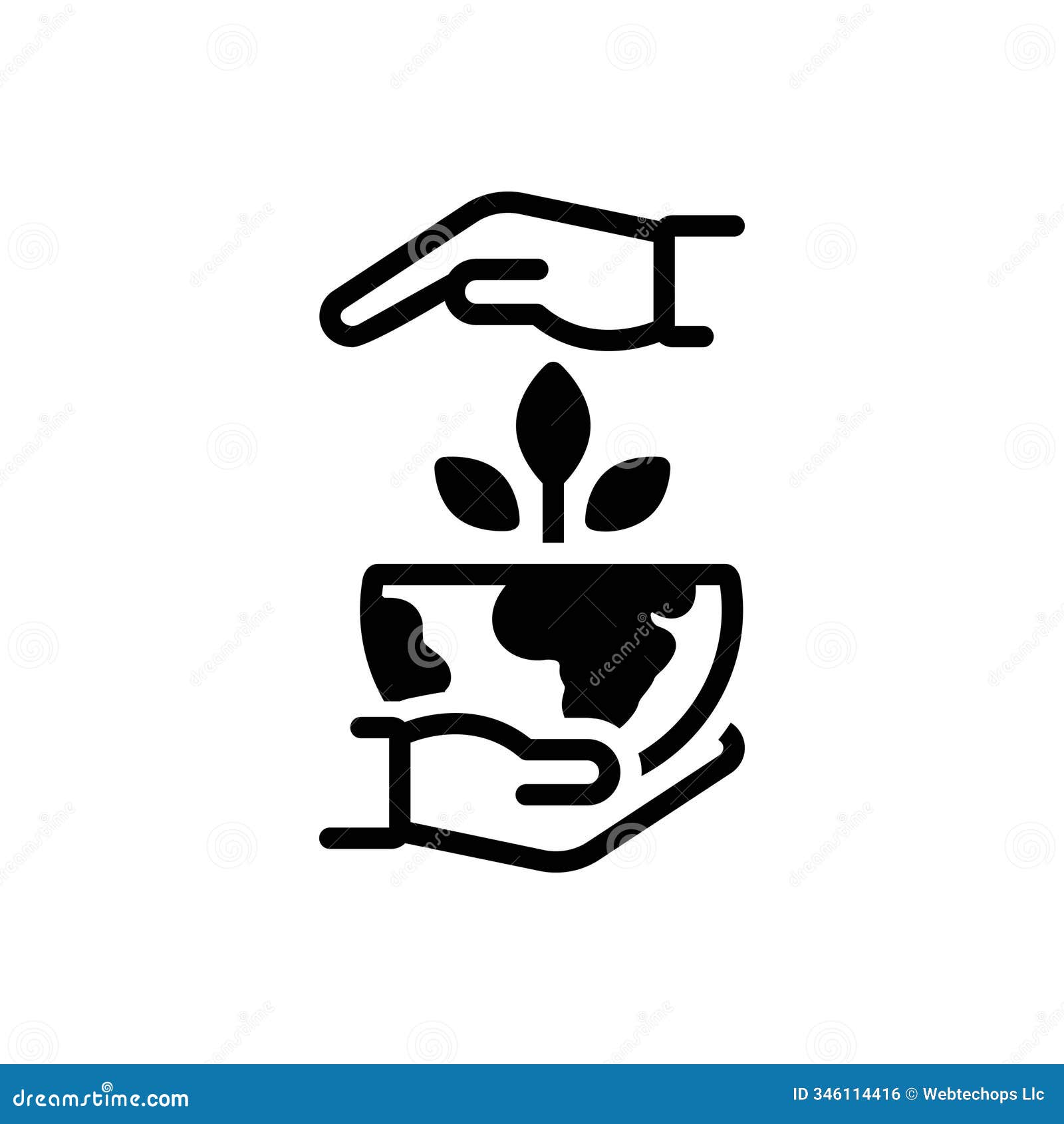 Black Solid Icon for Save Our Environment, Save and Ecology Stock ...