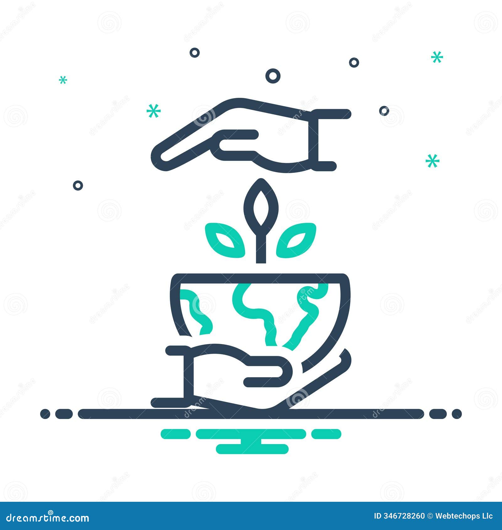 Mix Icon for Save Our Environment, Save and Ecology Stock Illustration ...