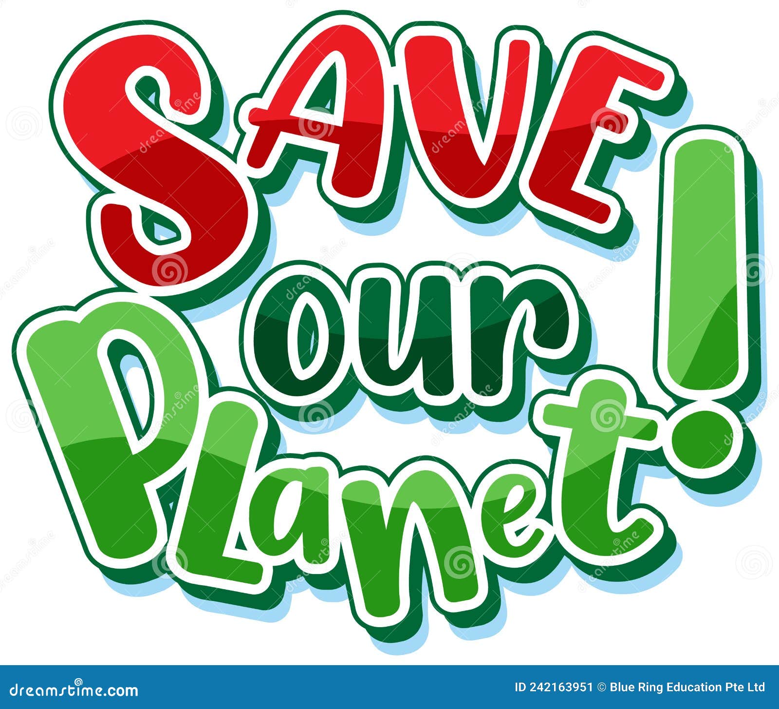 Save Our Planet Typography Logo Design Stock Vector - Illustration of ...