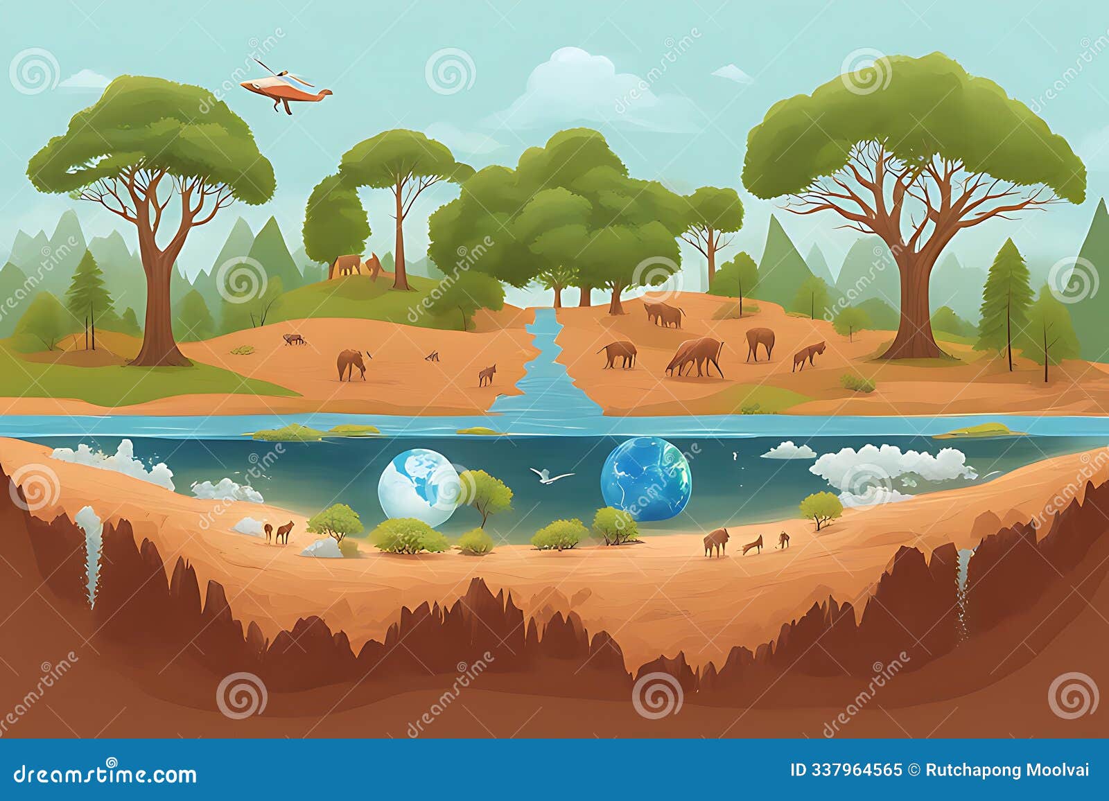 Save Our Planet: a Vibrant Illustration of Earth S Fragile Ecosystem ...