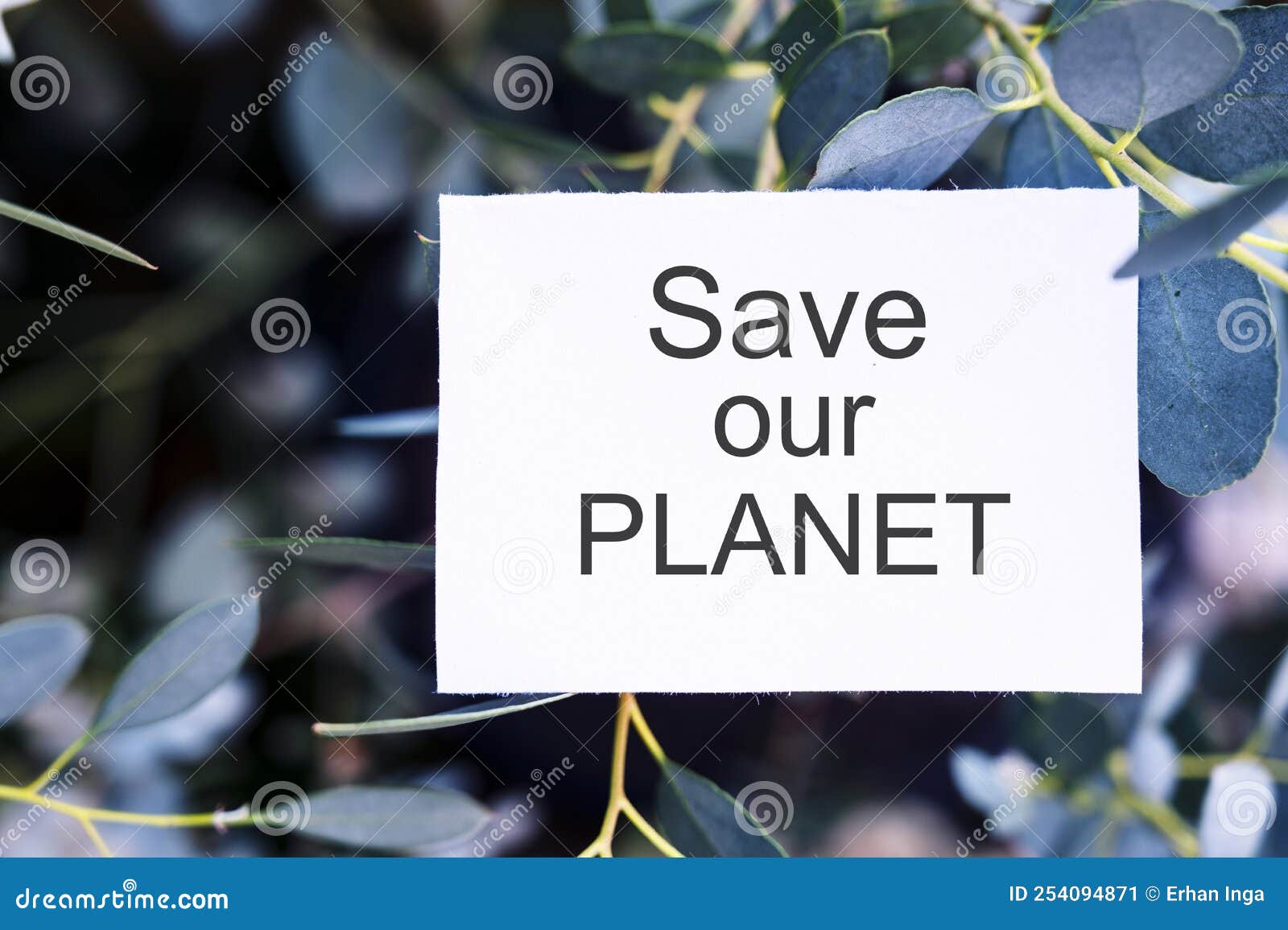 Save Our Planet Words Message Written on White Paper Over Green ...