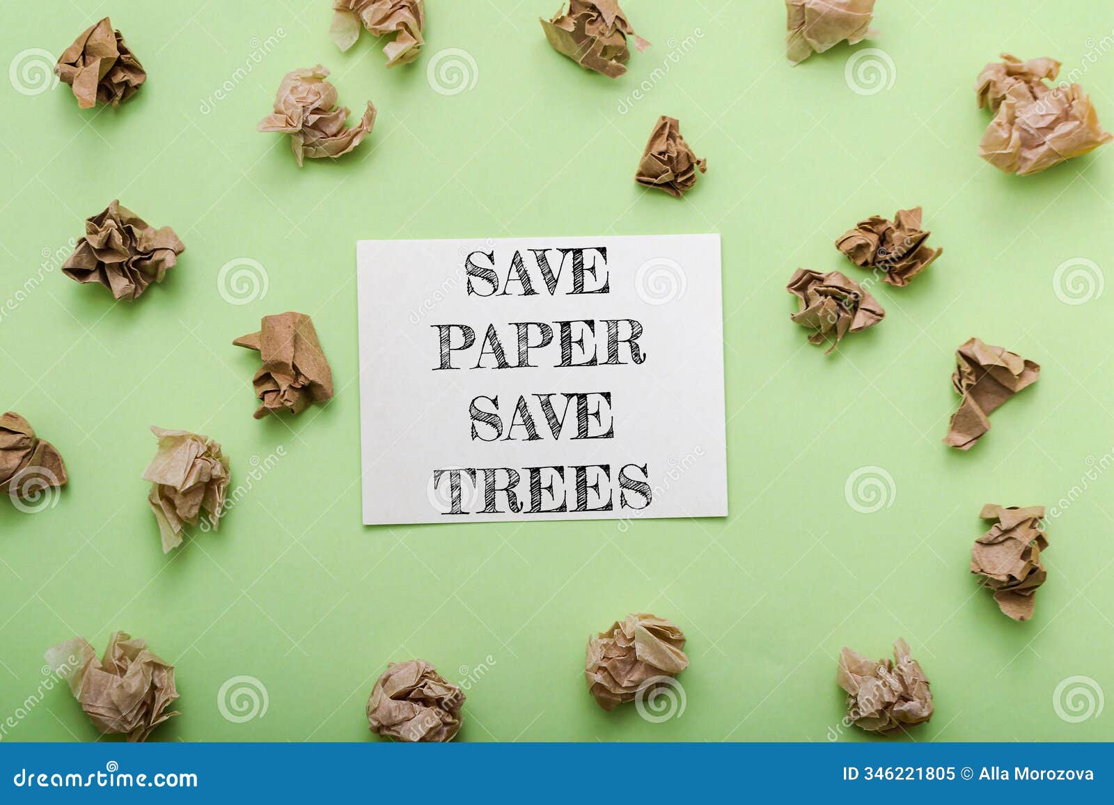 Save Paper Save Trees is the Message on the Paper Stock Image - Image ...