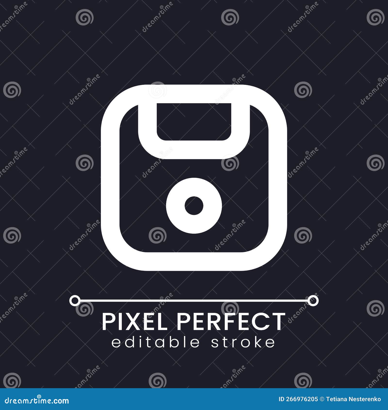 Save Pixel Perfect White Linear Ui Icon for Dark Theme Stock Vector ...