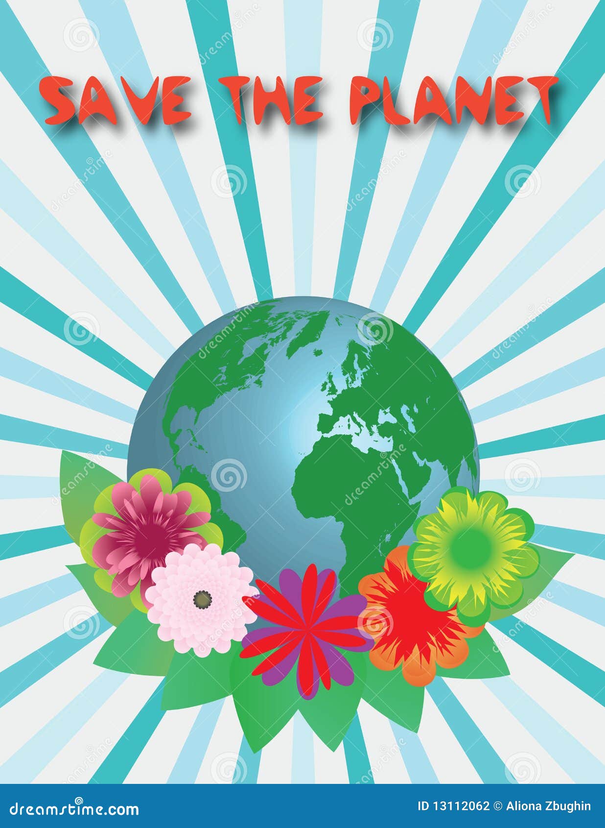 Save the planet stock vector. Illustration of nature - 13112062