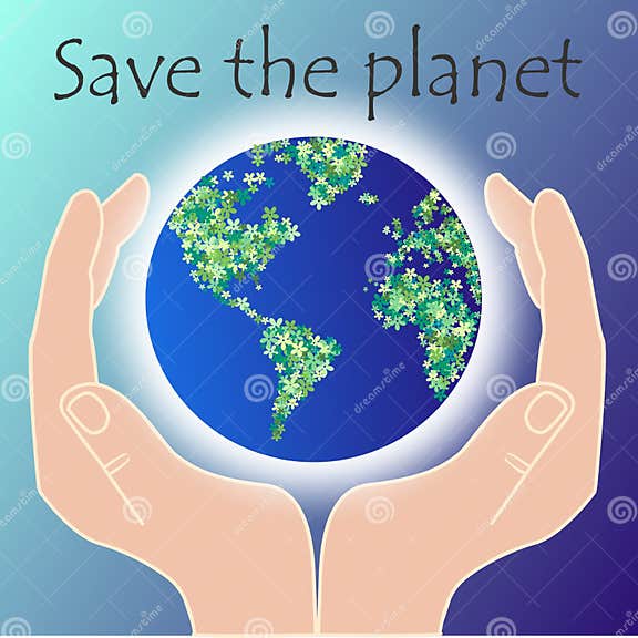 Save the planet stock illustration. Illustration of artwork - 18942922