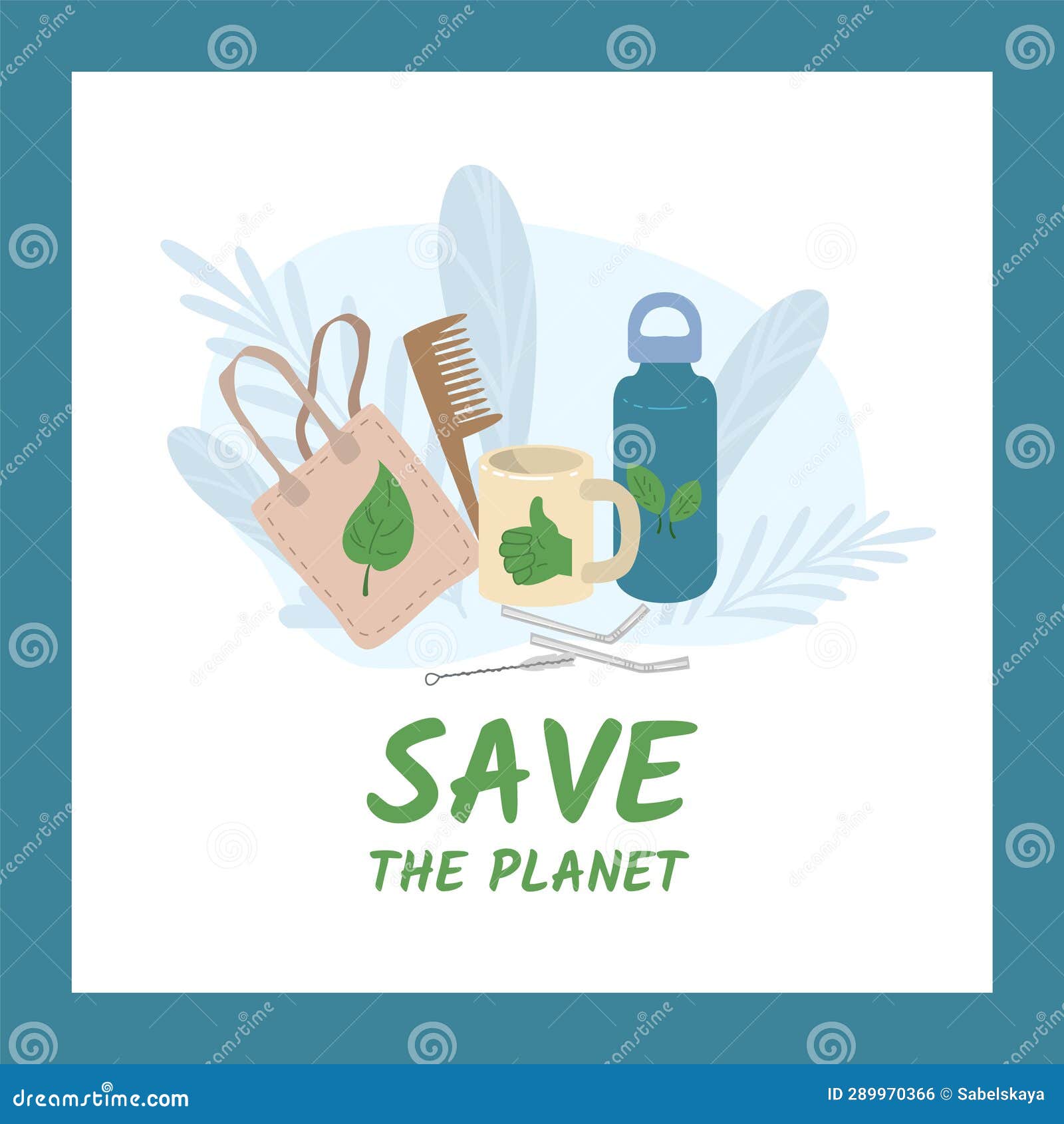 Save the Planet, Ecology Theme Banner or Poster Design Flat Vector ...