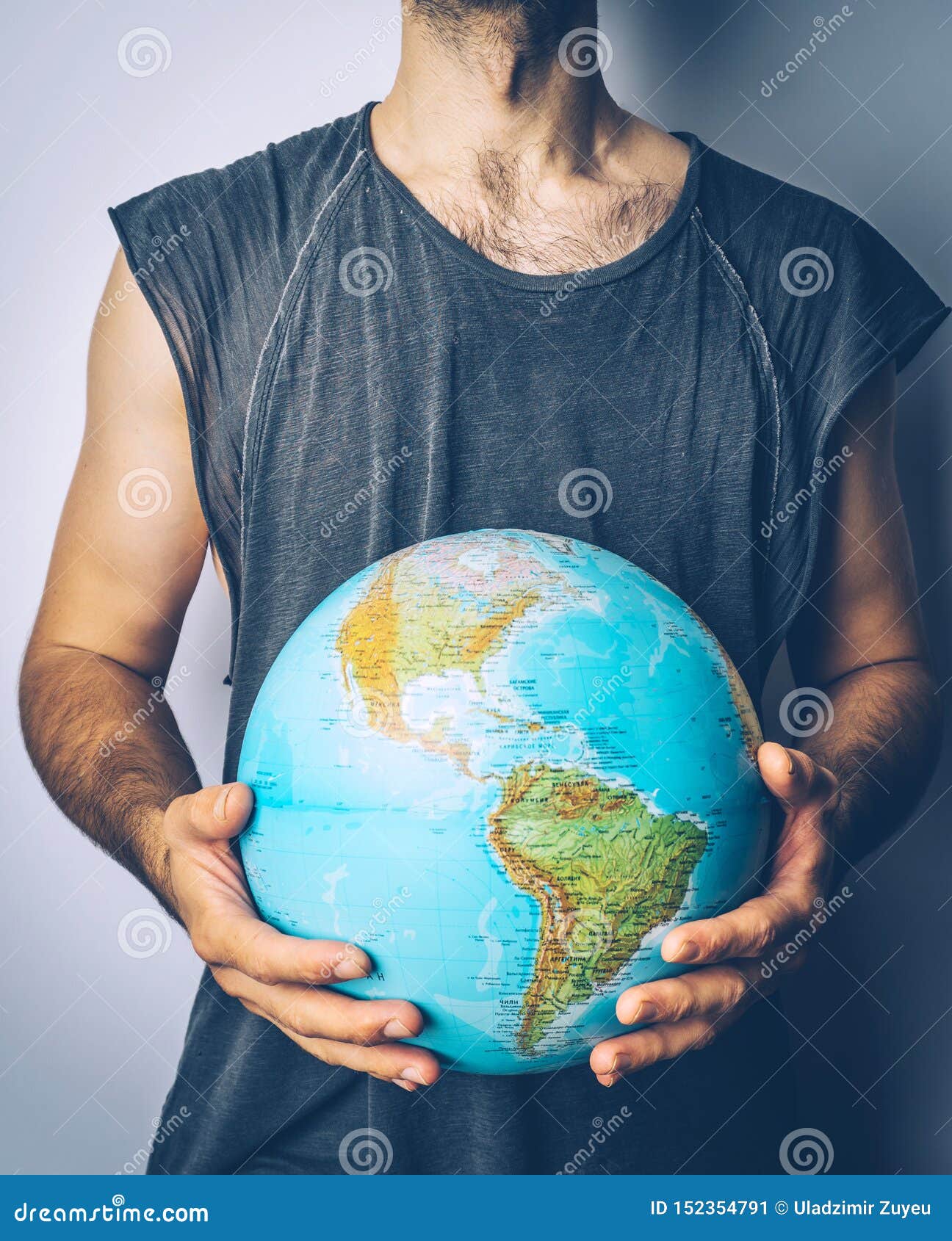 Save Planet. Globe in the Hands of Man. Save Earth Concept Stock Image ...