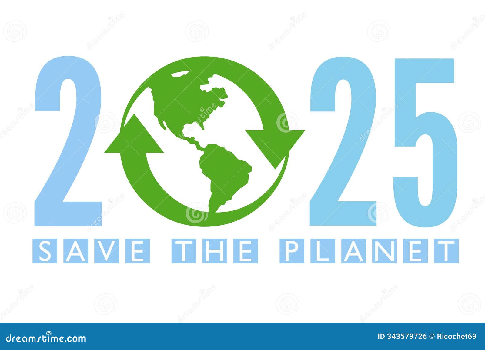 Save the Planet 2025 Symbol Icon Stock Illustration - Illustration of ...