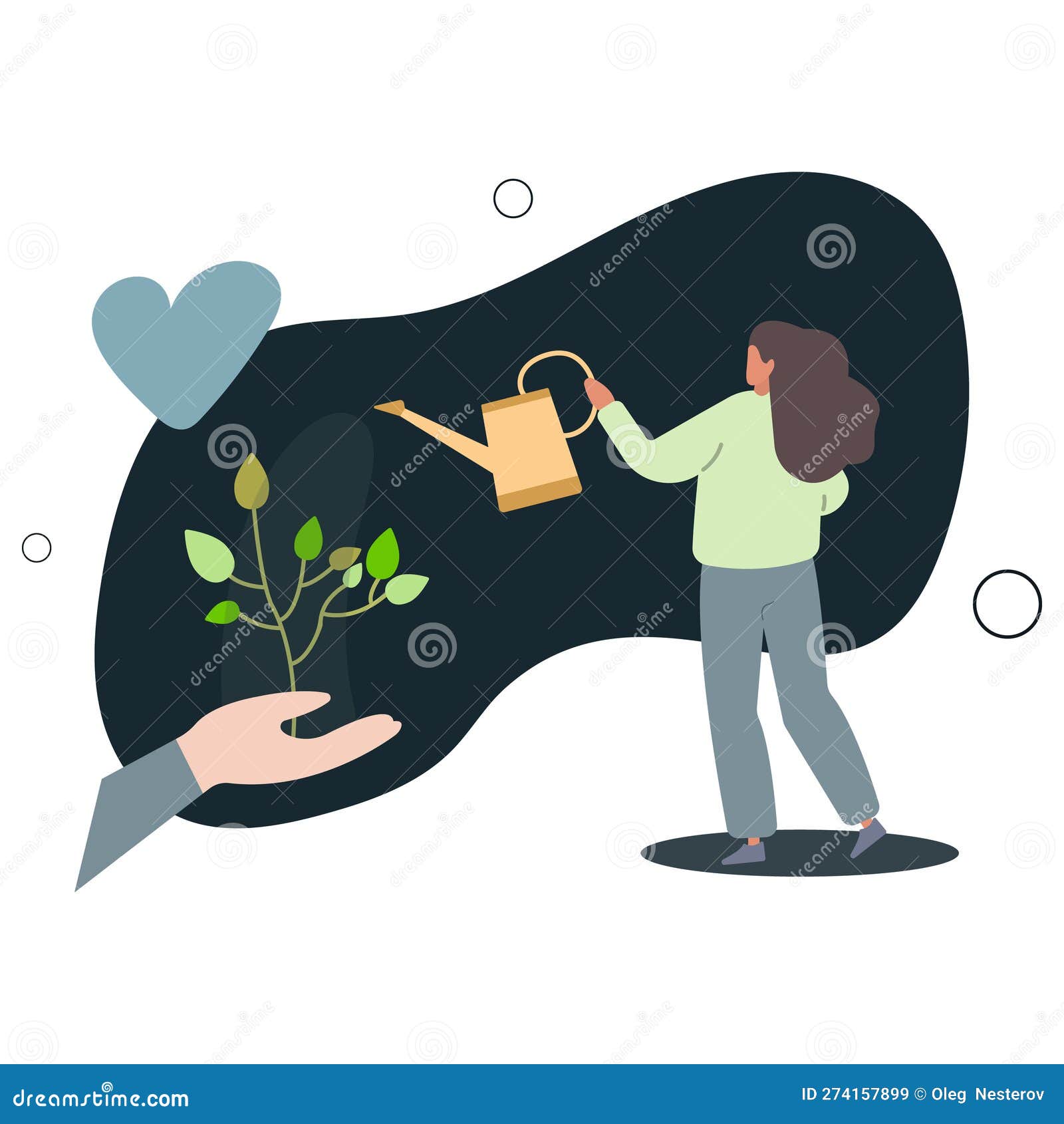 Save Planet . Tree Planting Stock Illustration - Illustration of care ...