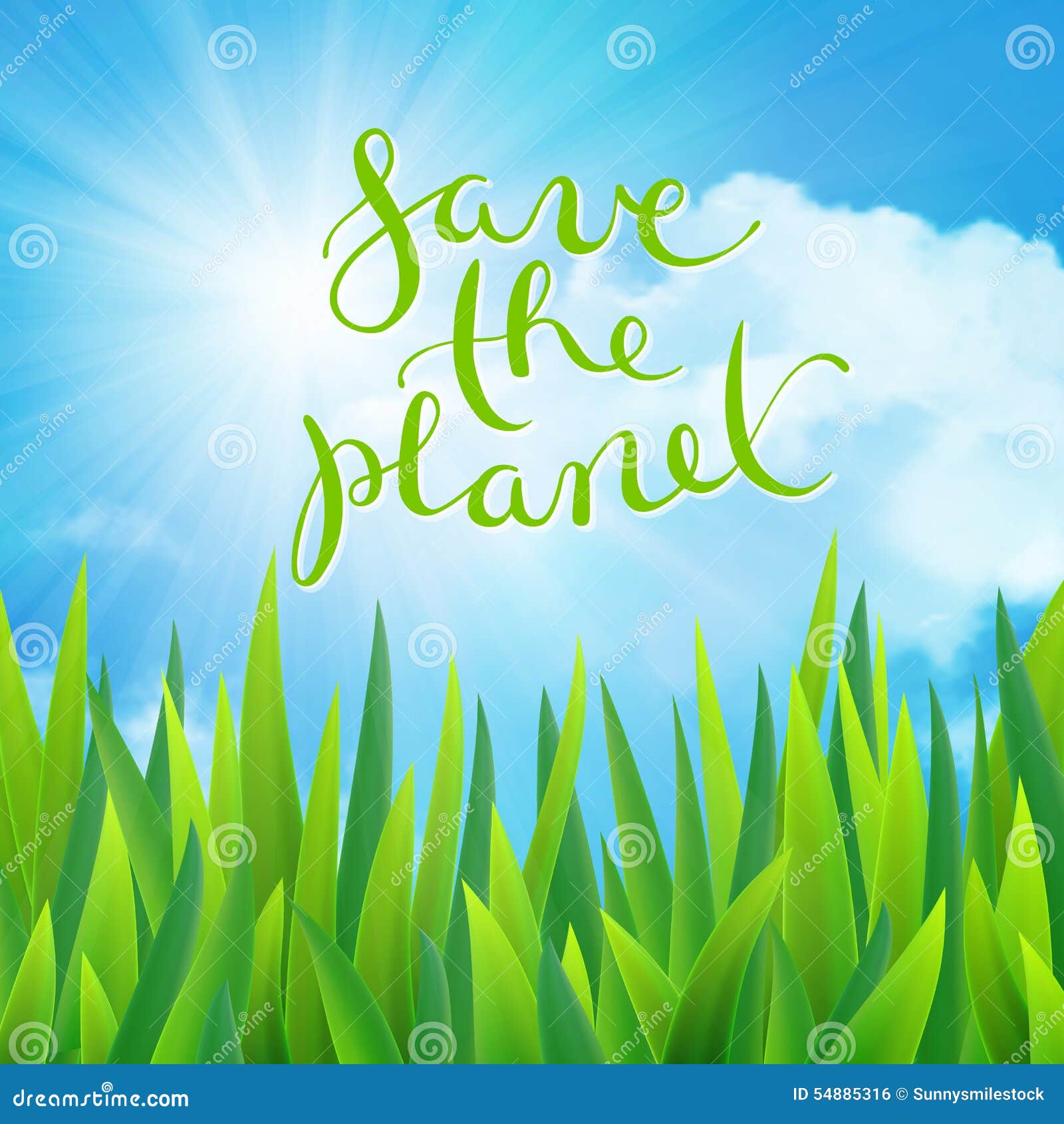 Save the Planet, Vector Illustration Stock Vector - Illustration of ...