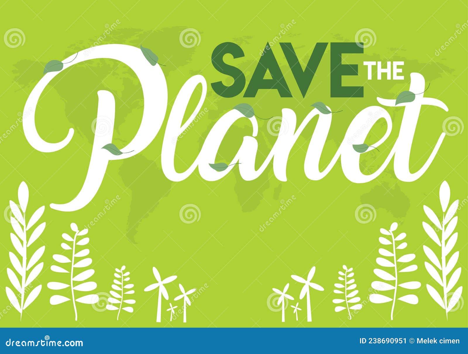 Save the Planet Vector Poster Stock Vector - Illustration of abstract ...