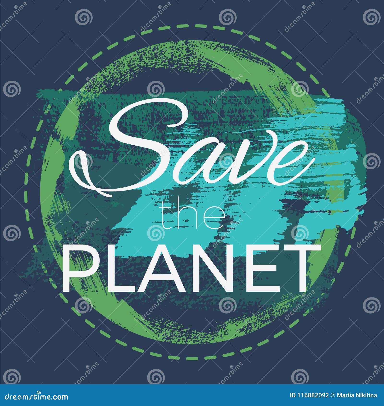 Save the Planet Vector Poster Stock Vector - Illustration of symbol ...