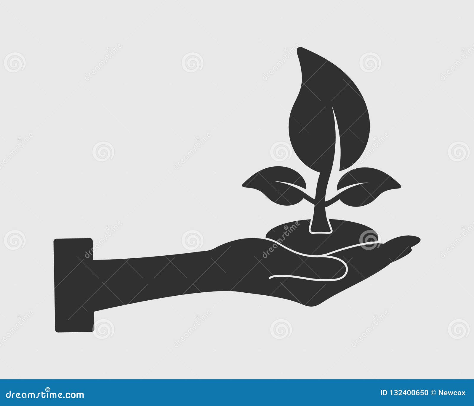 Save Plant Icon on Gray Background Flat Style Vector Eps Stock Vector ...