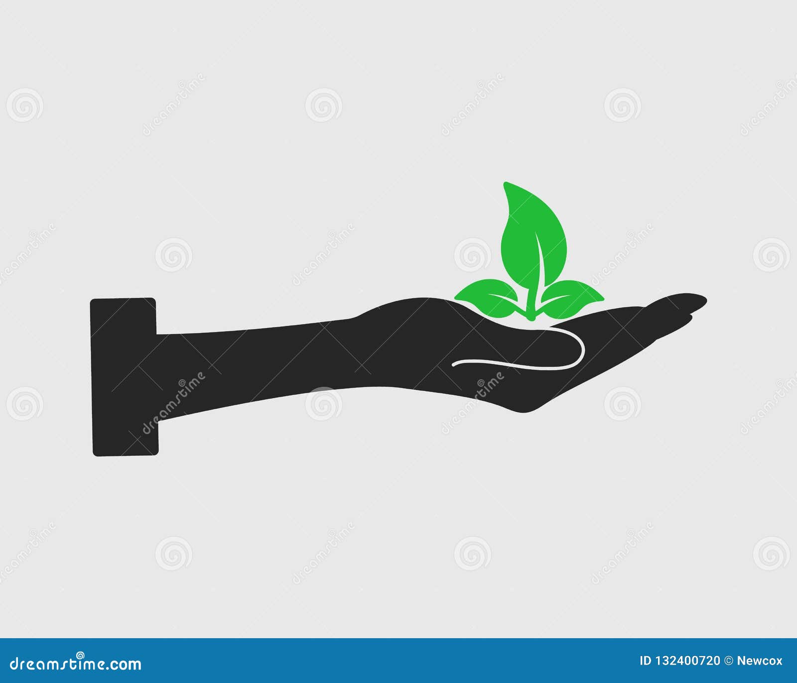 Save Plant Icon on Gray Background Flat Style Vector Eps Stock Vector ...