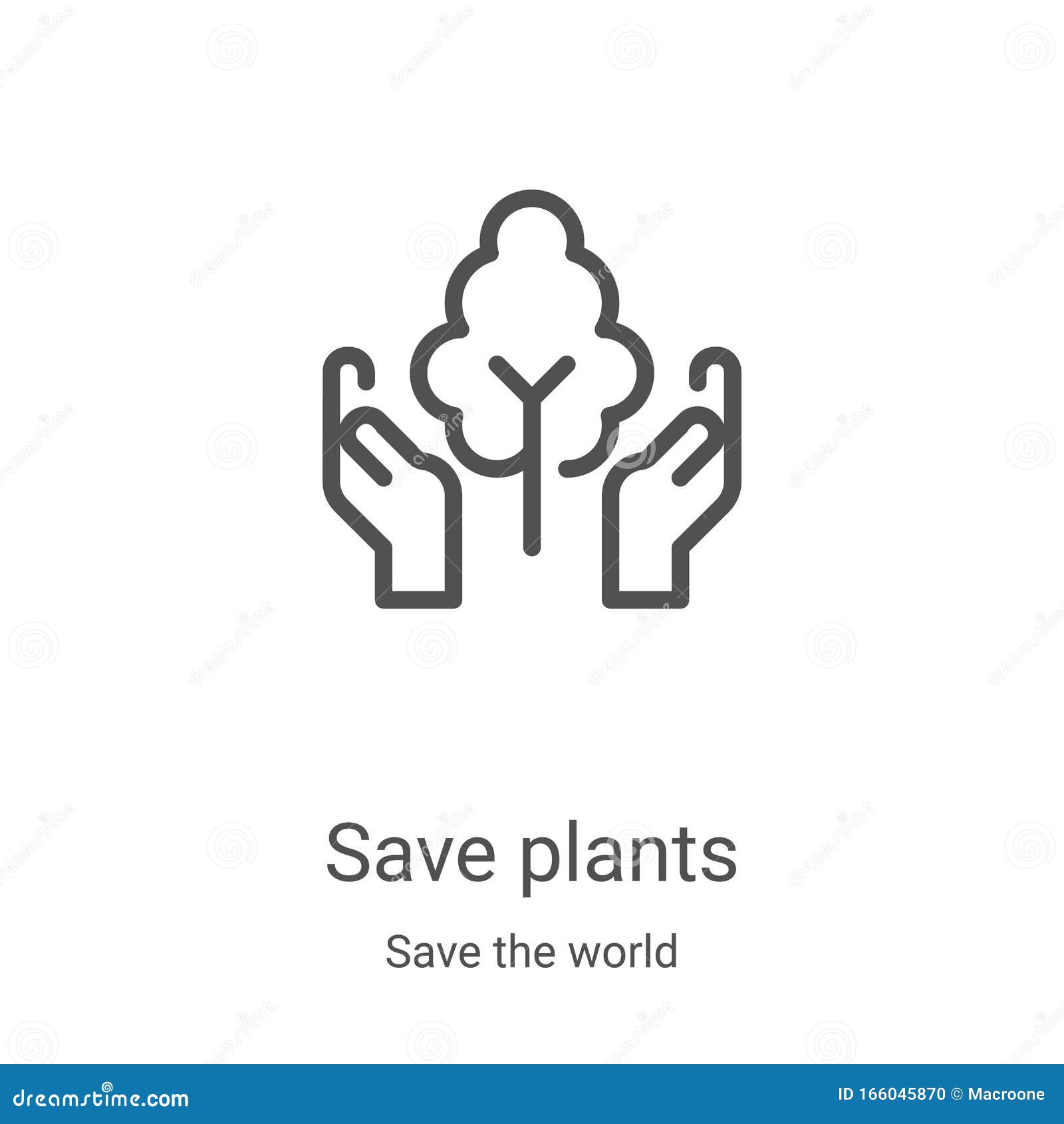 Save Plants Icon Vector from Save the World Collection. Thin Line Save ...