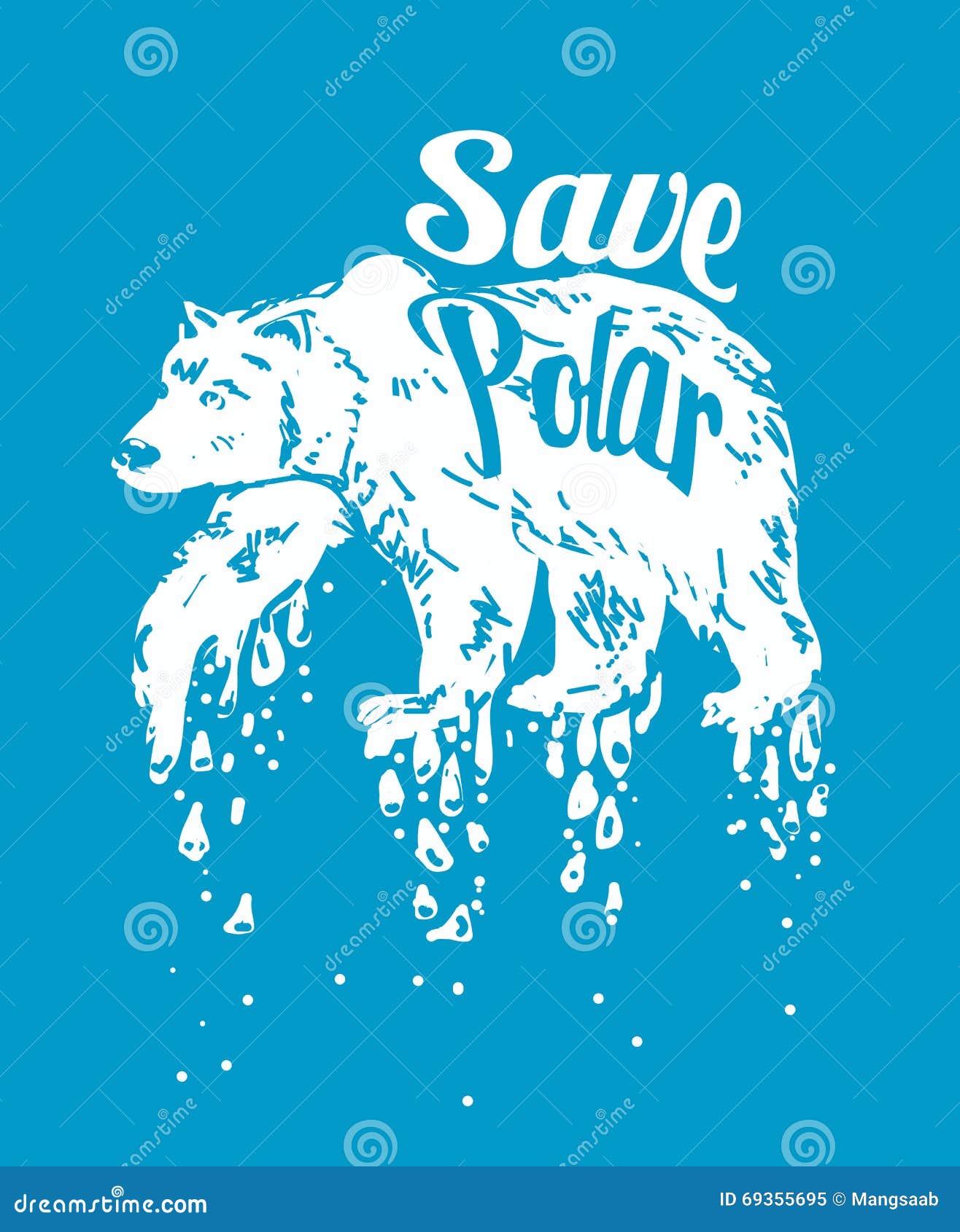 Save Polar Bears. Royalty-Free Illustration | CartoonDealer.com #69355695