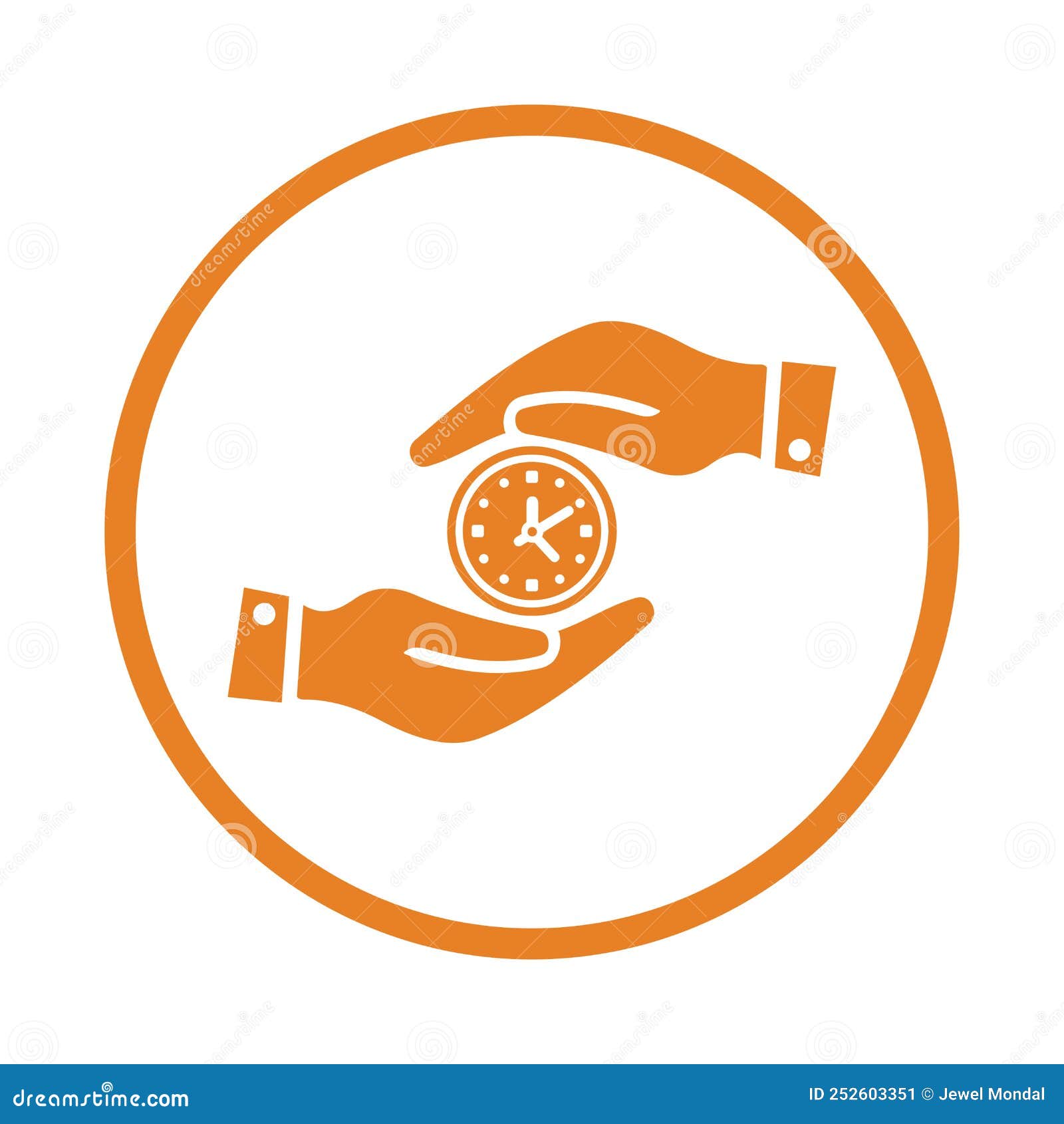 Save, Saving, Time Icon. Orange Vector Design Stock Illustration ...