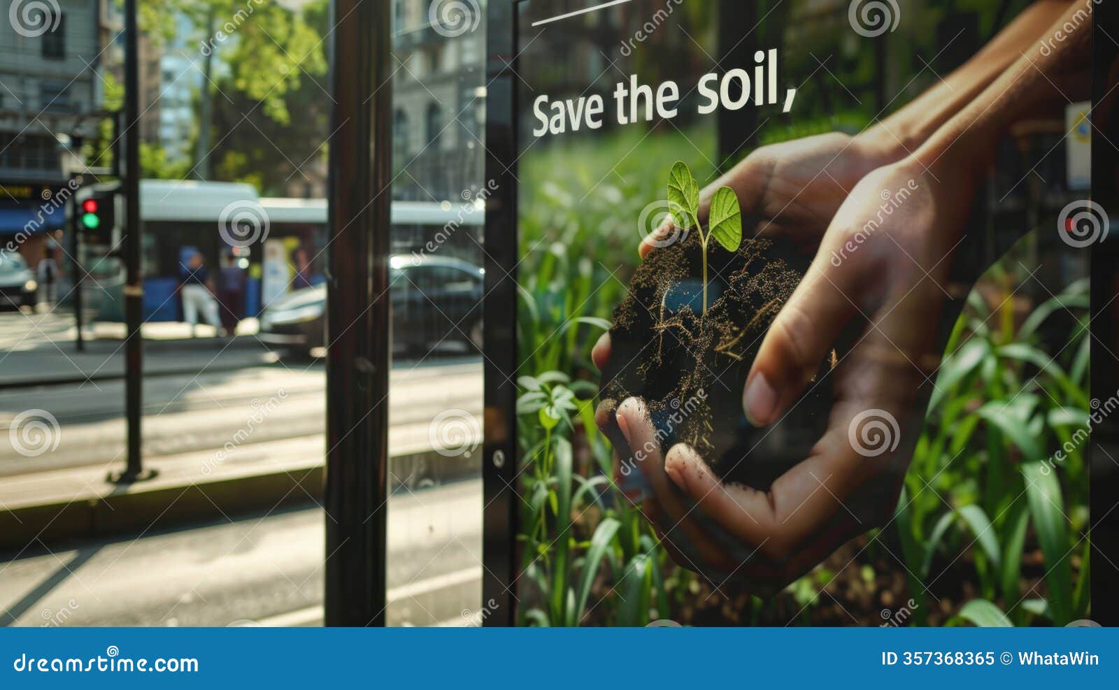 Save the Soil Ecological Advertising Concept Stock Image - Image of ...