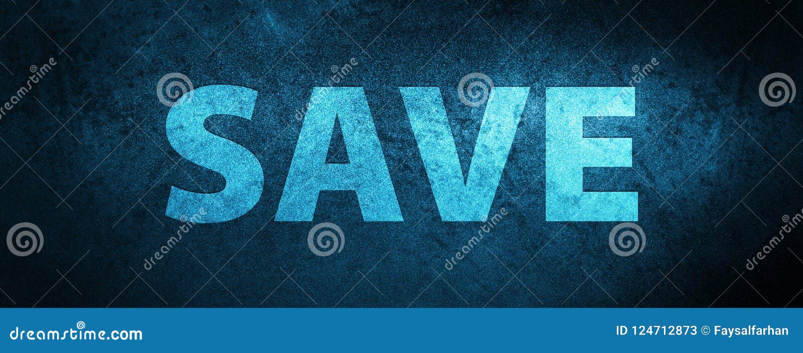 Save Special Blue Banner Background Stock Illustration - Illustration ...