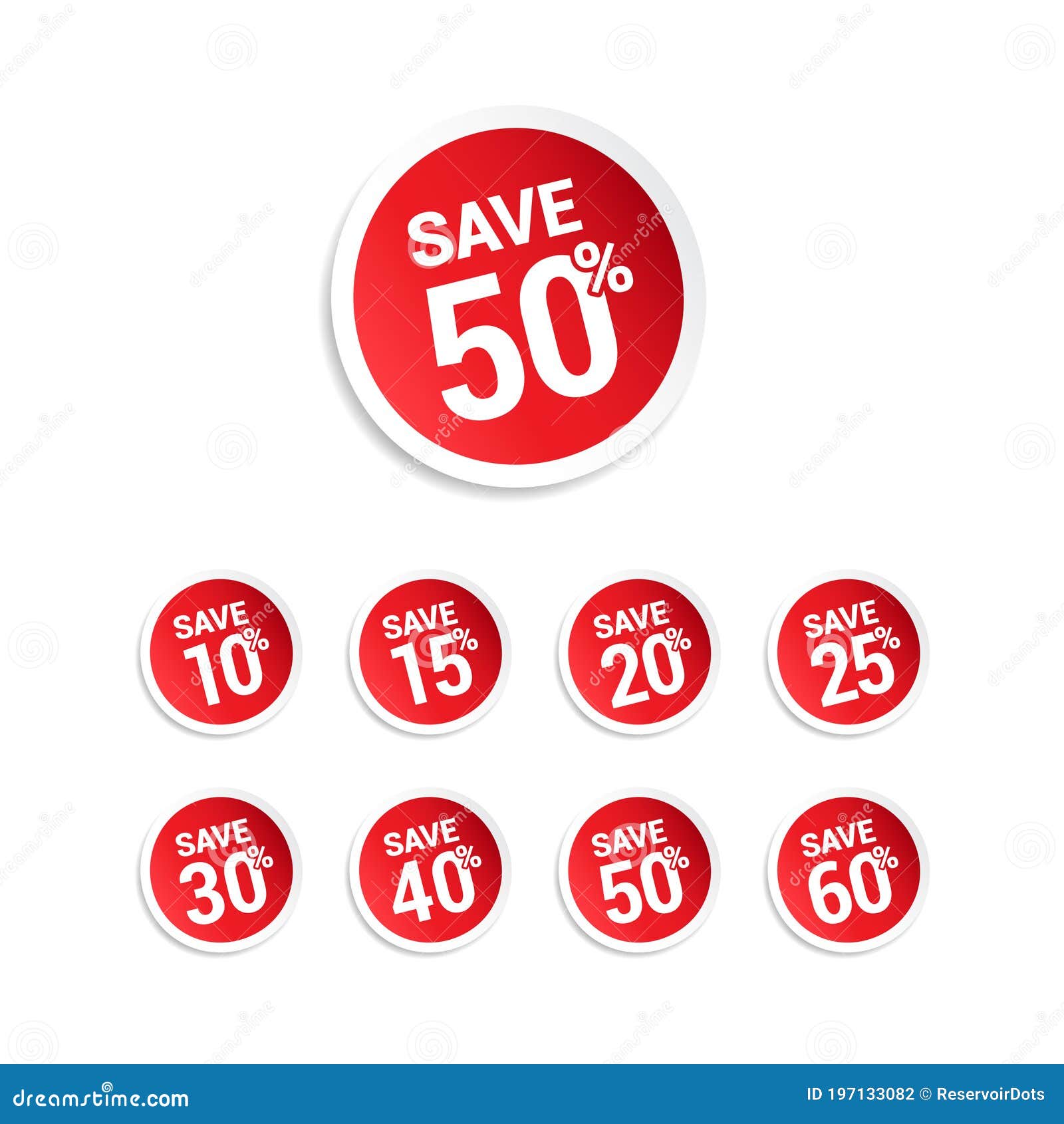 Save Stickers stock vector. Illustration of vector, reduction - 197133082