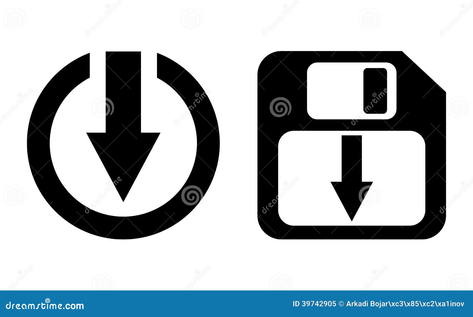 Save symbols stock vector. Illustration of simple, disk - 39742905
