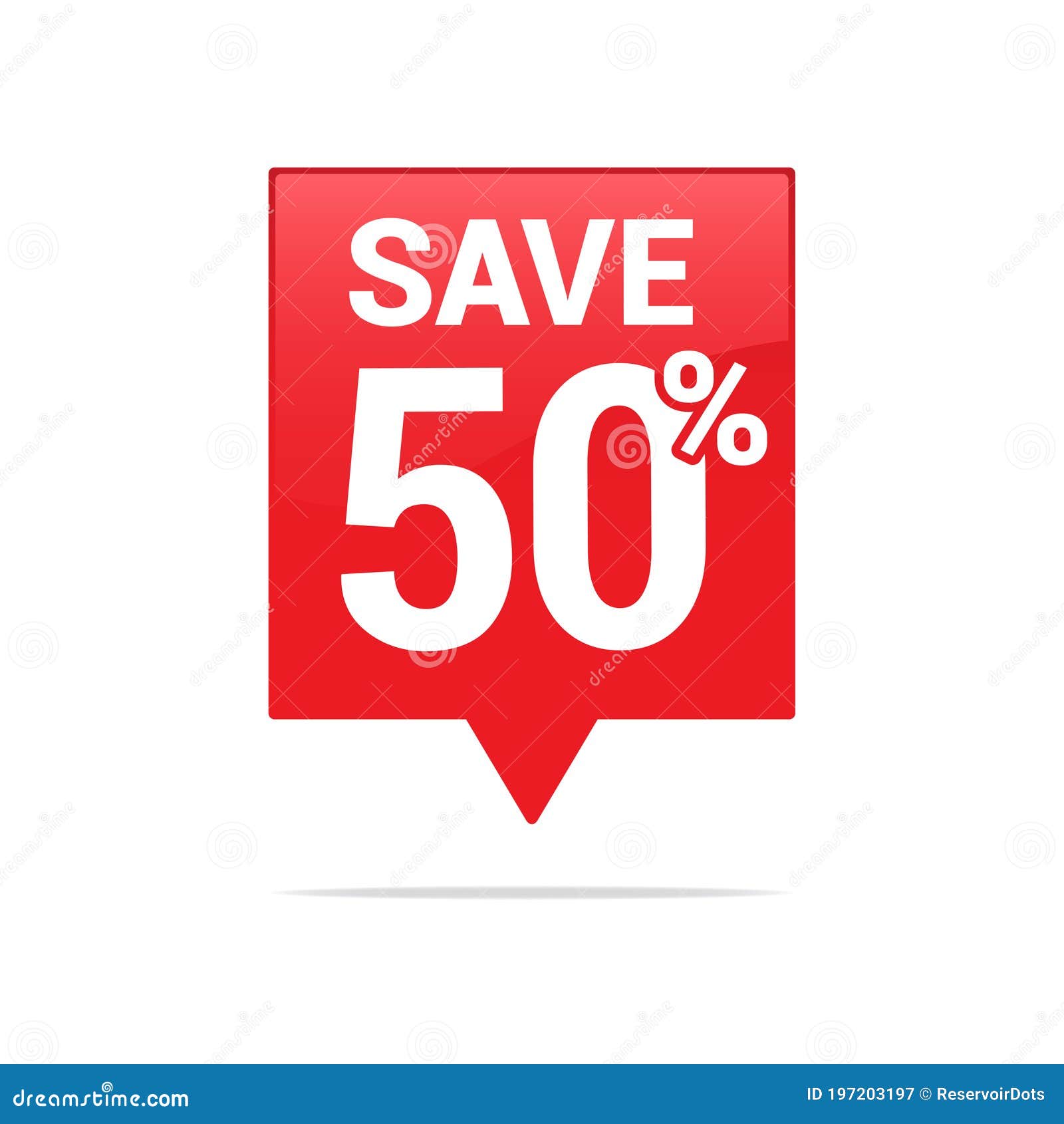 Save 50 Tag Vector stock vector. Illustration of business - 197203197