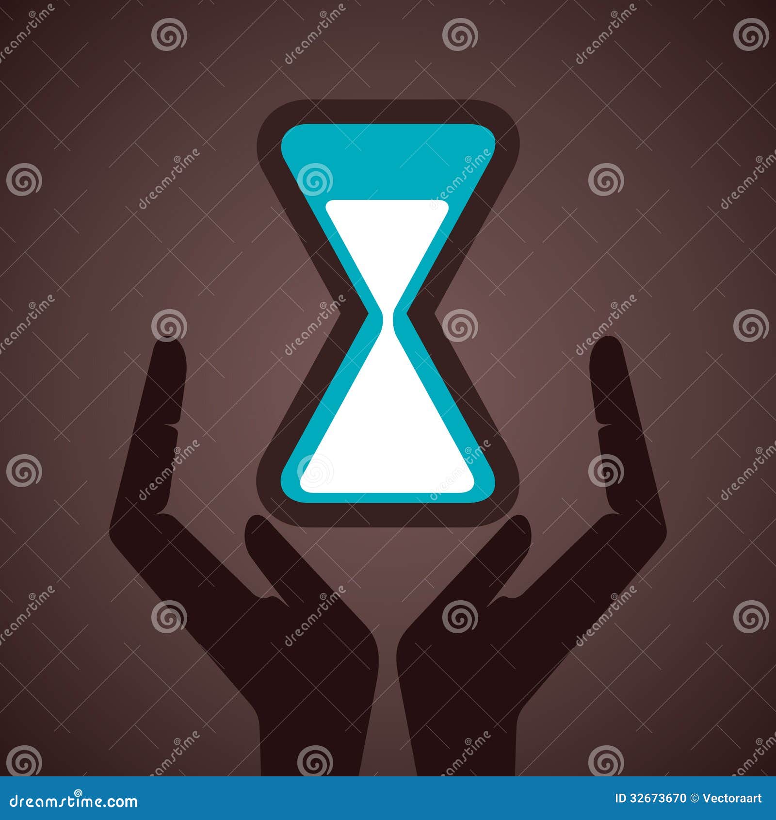 Save time concept stock vector. Illustration of brown - 32673670