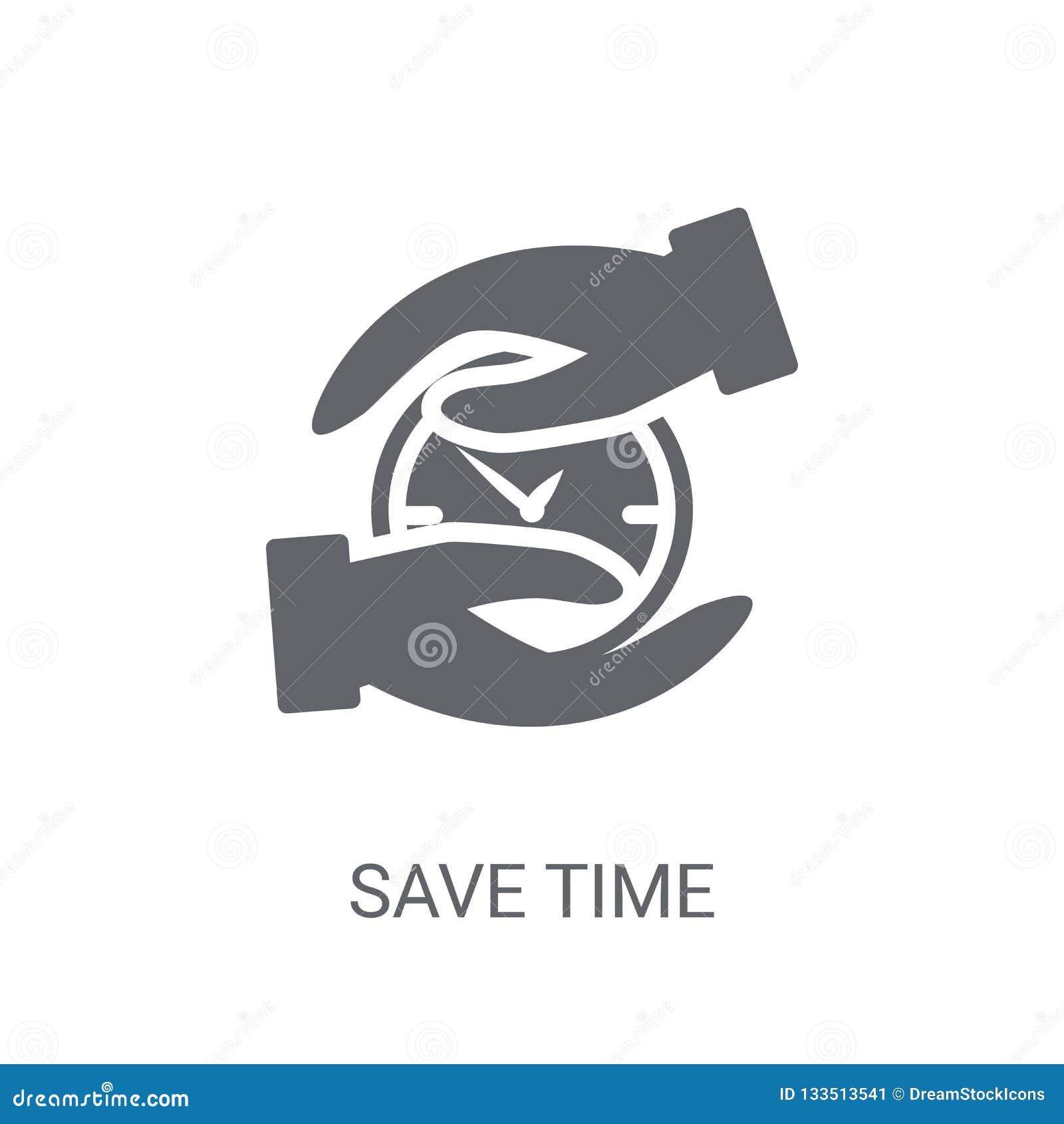 Save Time Icon. Trendy Save Time Logo Concept on White Backgroun Stock ...