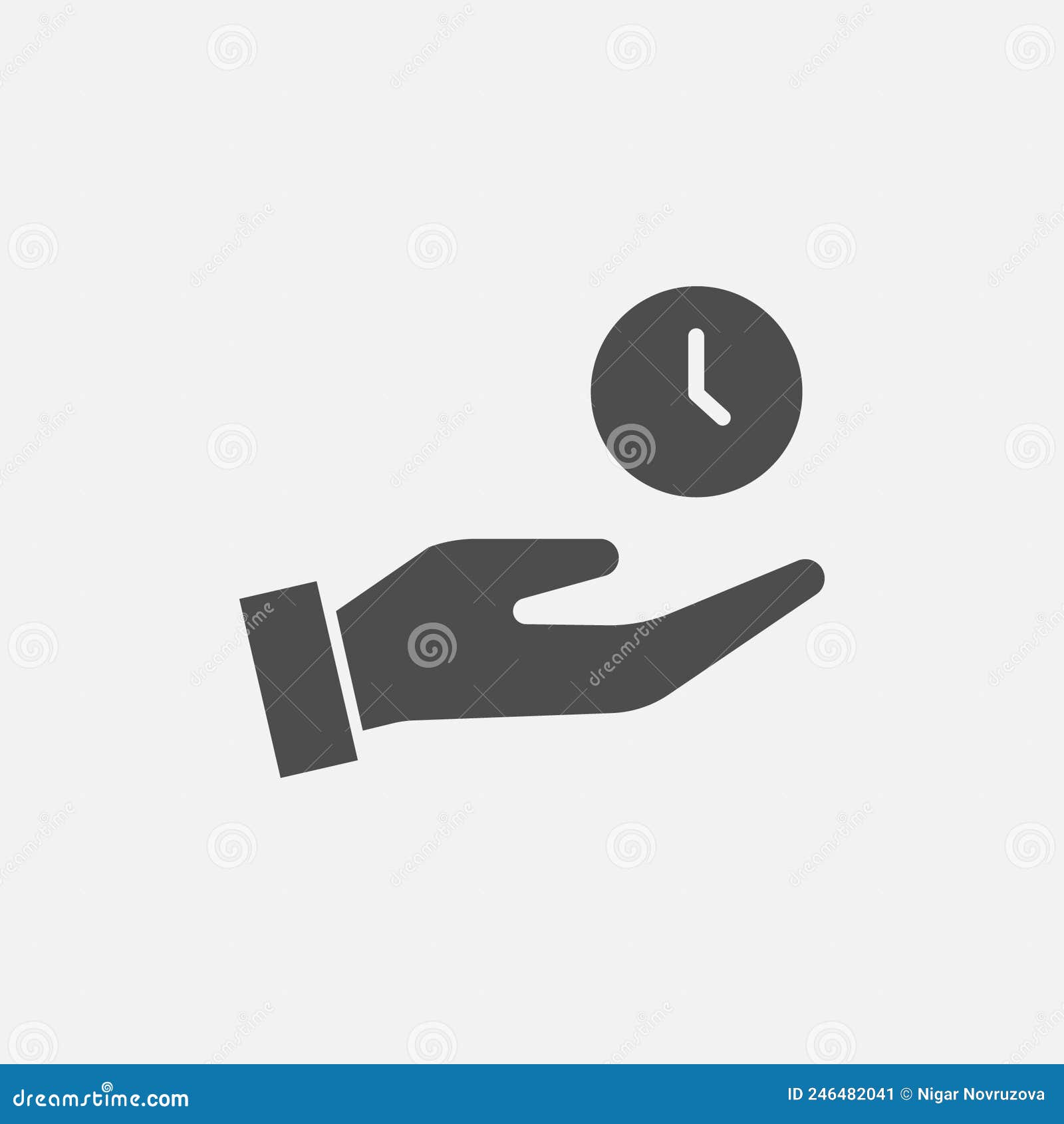 Save Time Icon Vector. Save Time Hand and Circle Clock Symbol Stock ...