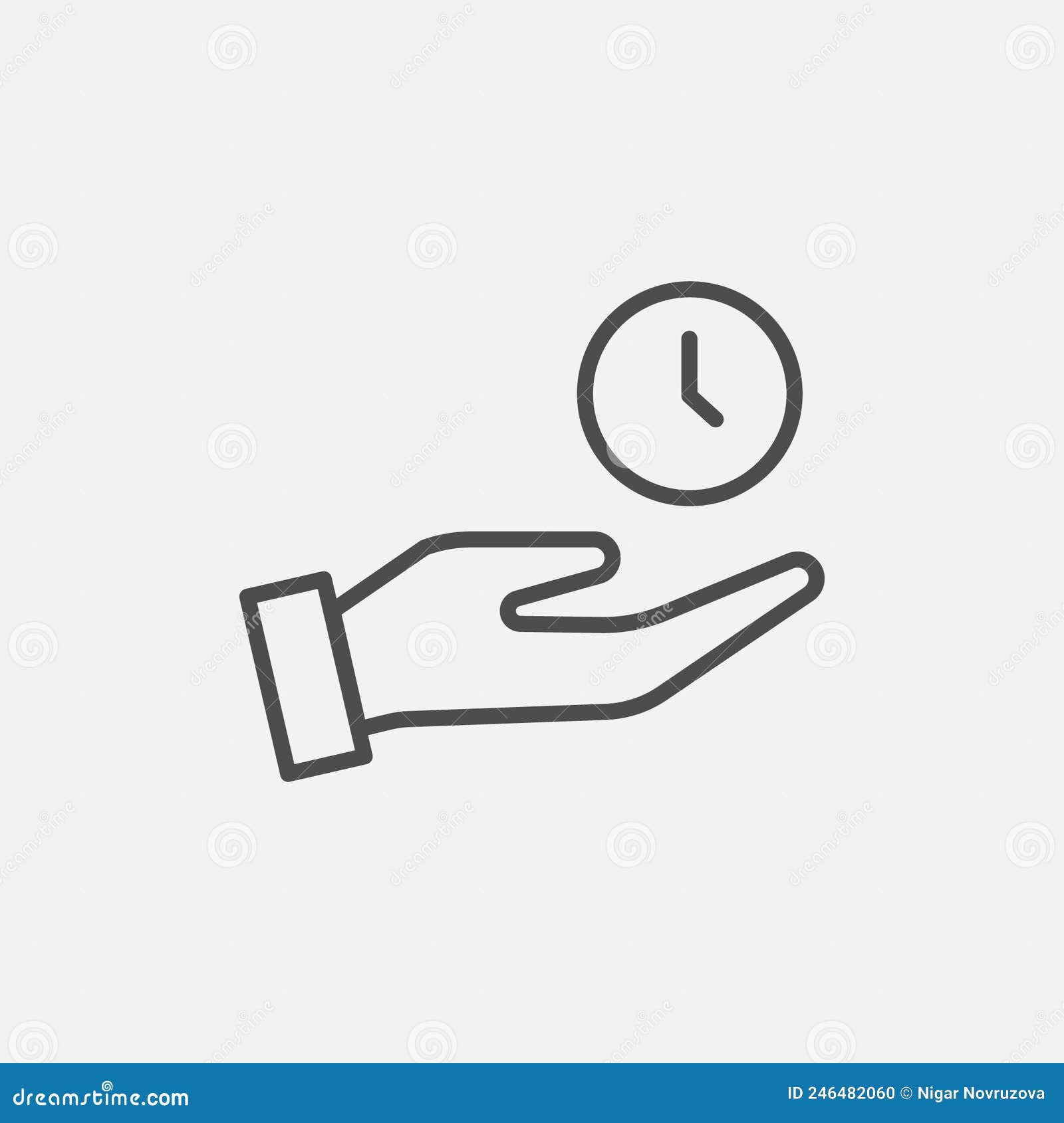 Save Time Icon Vector. Save Time Hand and Circle Clock Symbol Stock ...