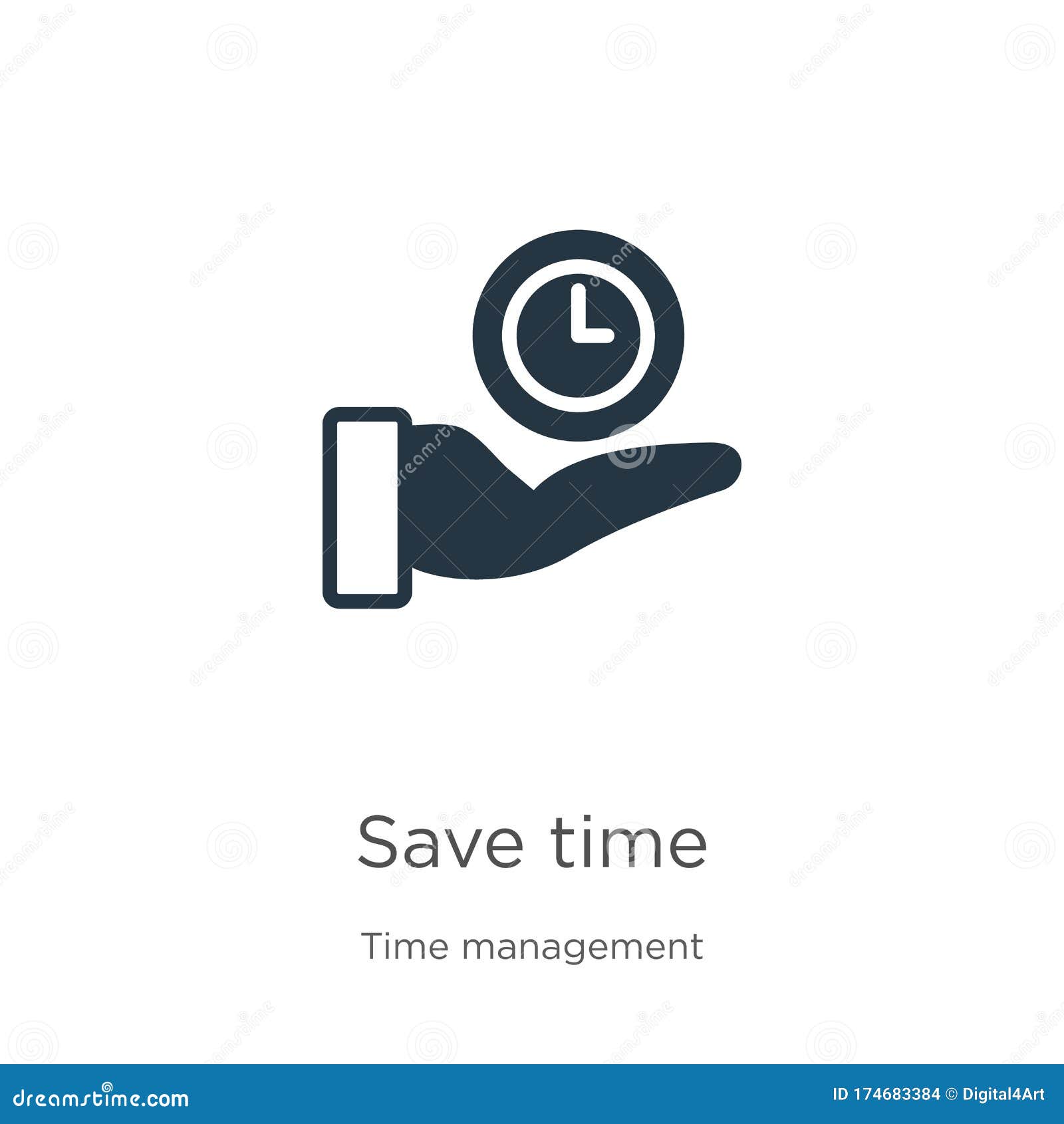 Save Time Icon Vector. Trendy Flat Save Time Icon from Time Management ...
