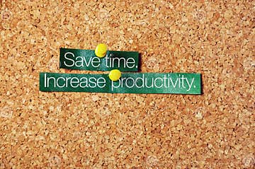 Save Time , Increase Productivity Stock Photo - Image of word, organize: 43374282