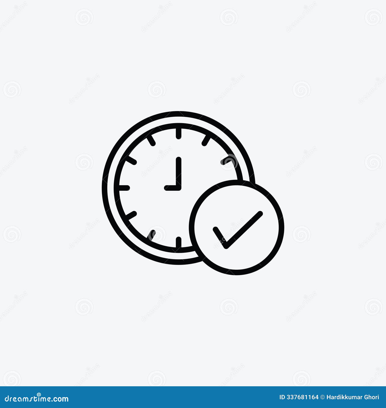 Save Timeline in Thin Line Black Color. Flat Simple Vector Symbols ...