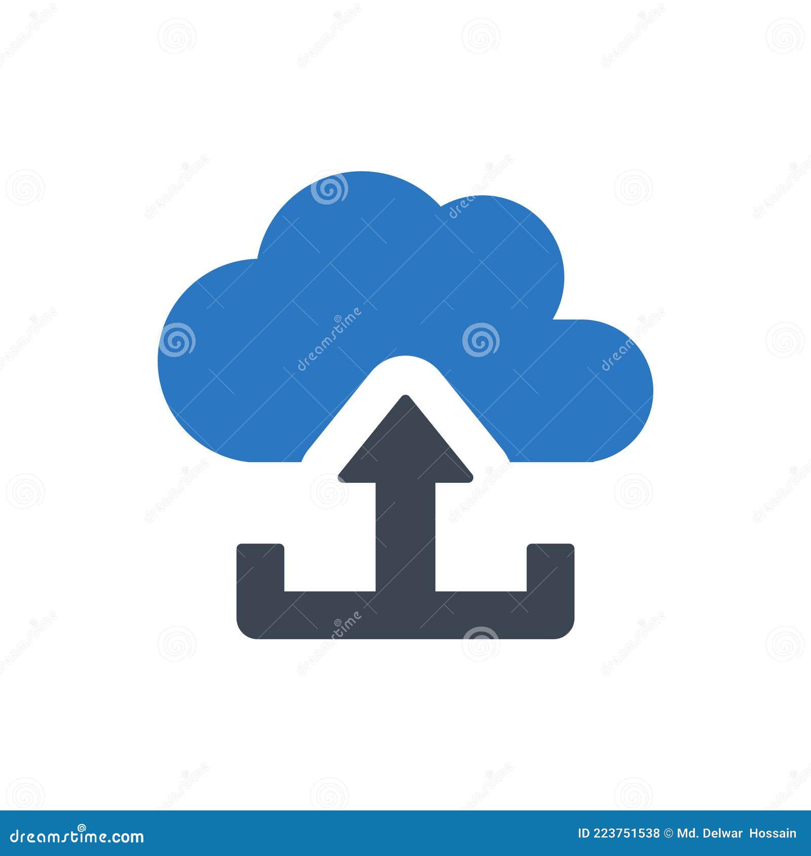 Save to cloud icon stock vector. Illustration of sign - 223751538