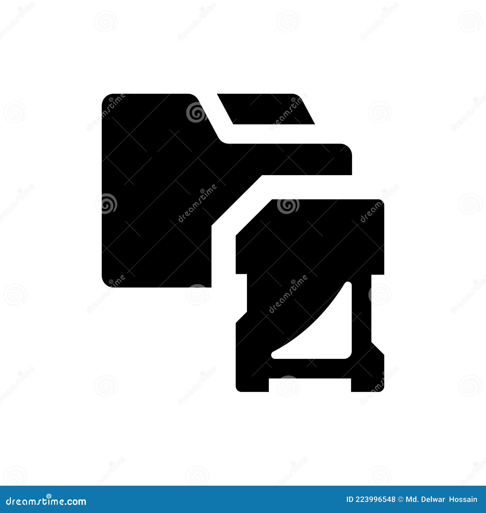 Save to folder icon stock vector. Illustration of sign - 223996548