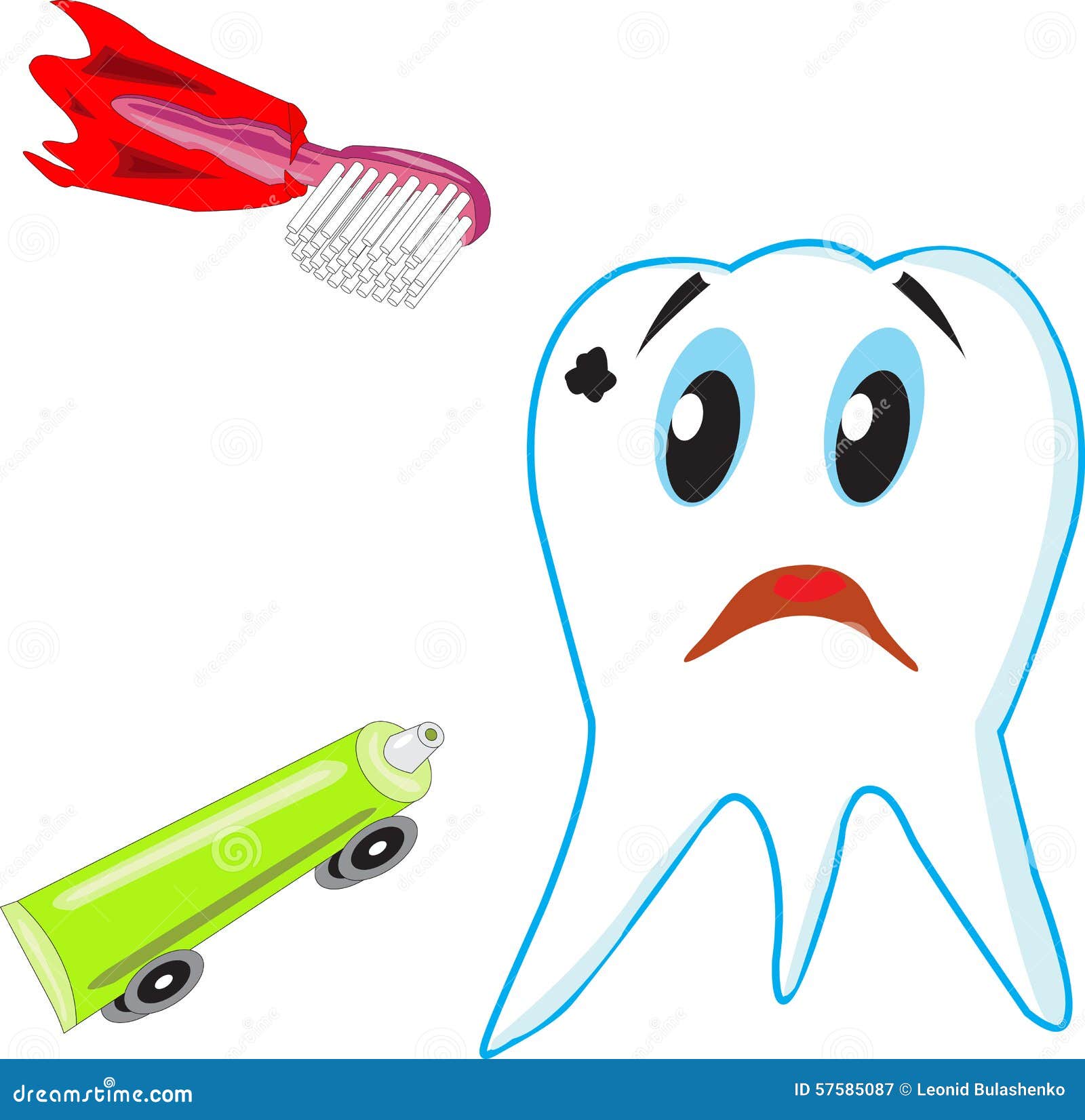 Save the tooth stock vector. Illustration of dental, green - 57585087