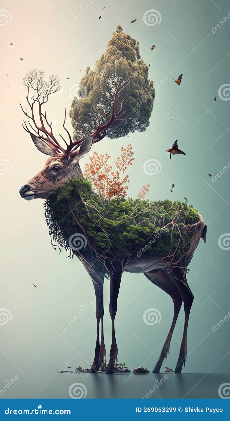 Save the Tree Concept Painting Generative AI Image Stock Illustration ...