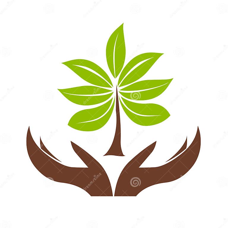 Save Tree Icon.Eco Friendly Vector Illustration Stock Vector ...