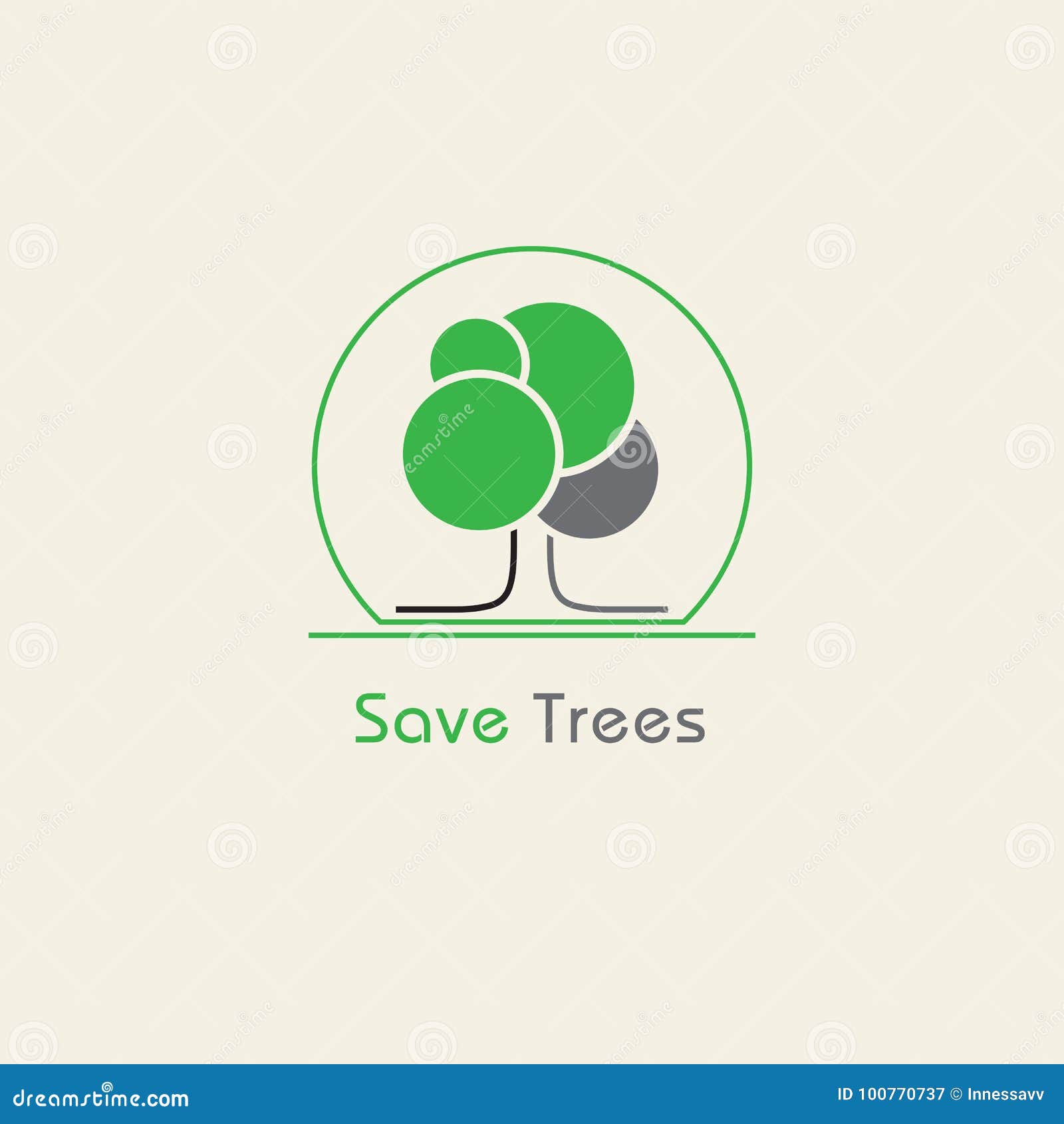 Save Tree Vector Icon. Logo Design Elements. Stock Vector ...