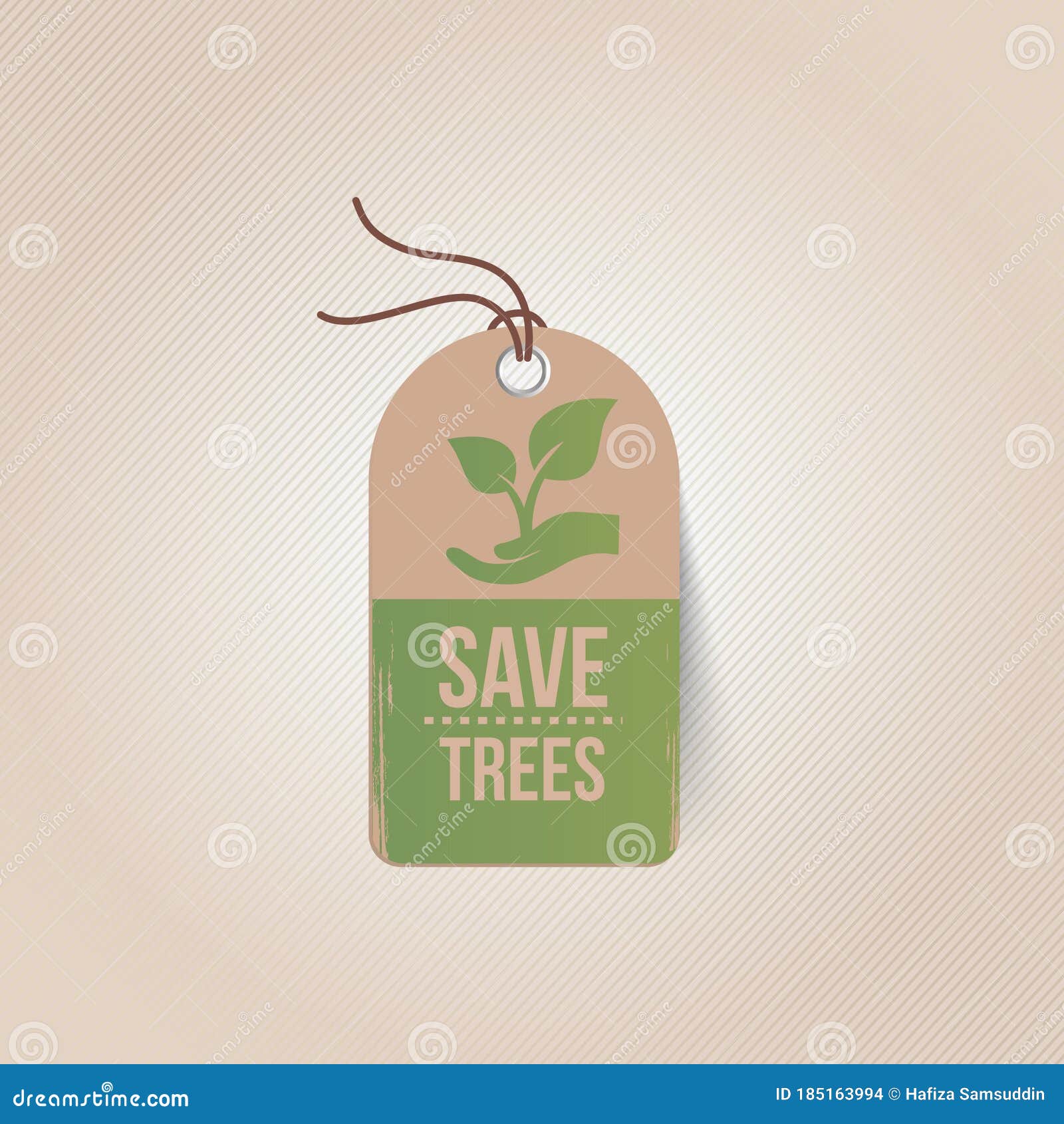 Save Trees Tag. Vector Illustration Decorative Design Stock Vector ...