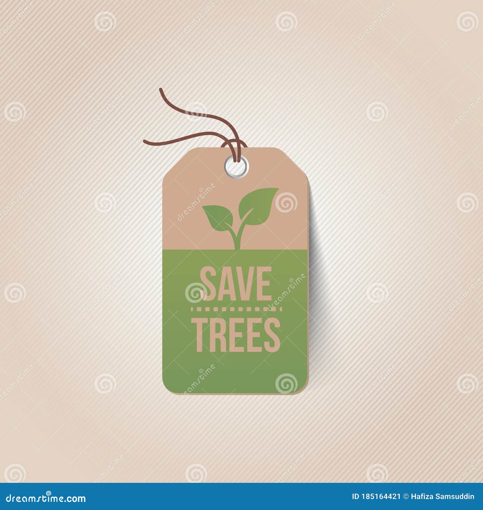 Save Trees Tag. Vector Illustration Decorative Design Stock Vector ...