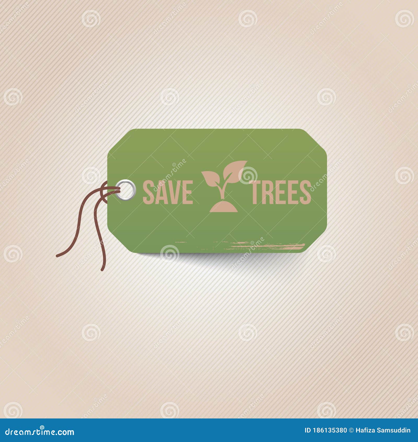 Save Trees Tag. Vector Illustration Decorative Design Stock ...