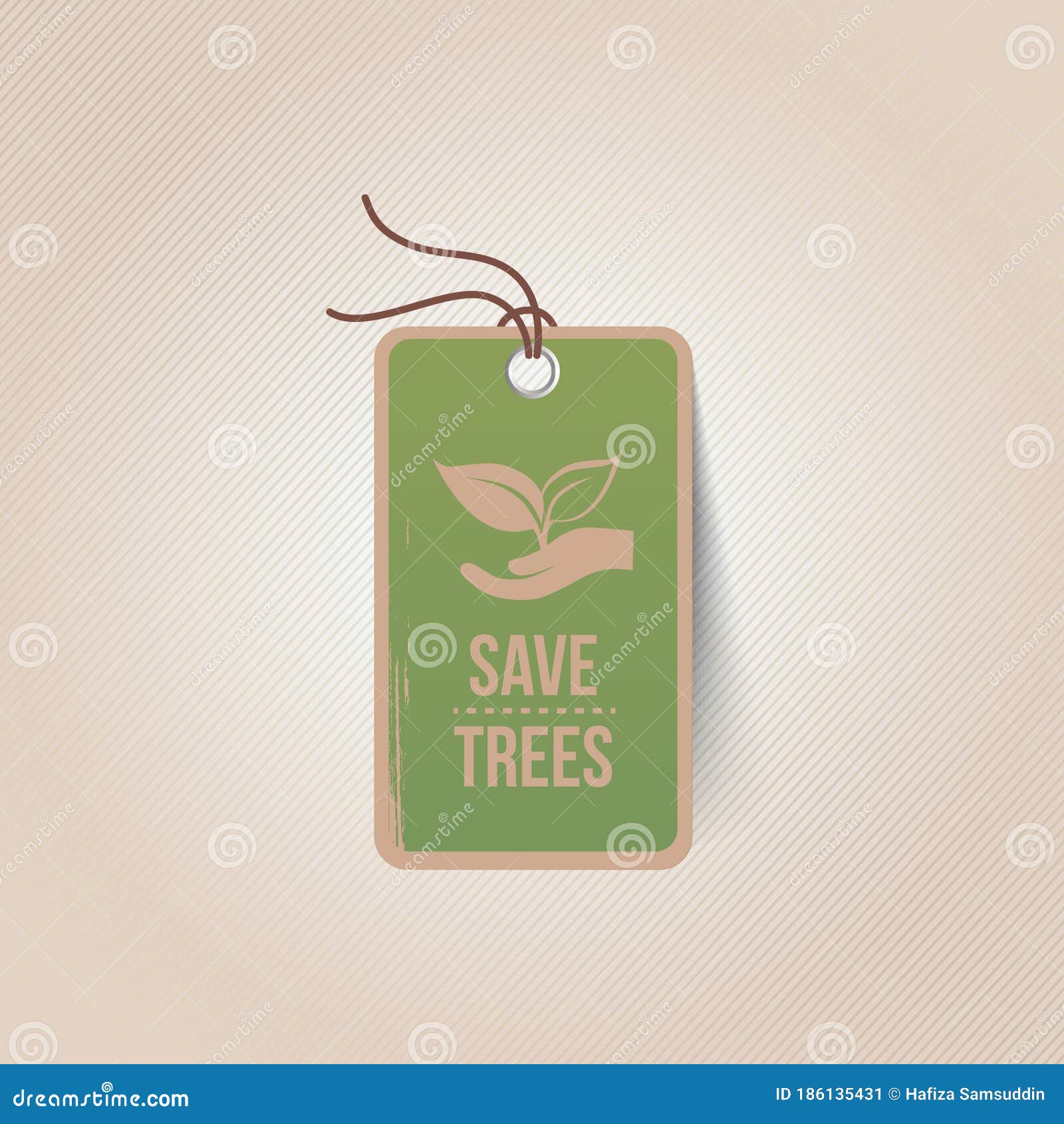 Save Trees Tag. Vector Illustration Decorative Design Stock ...