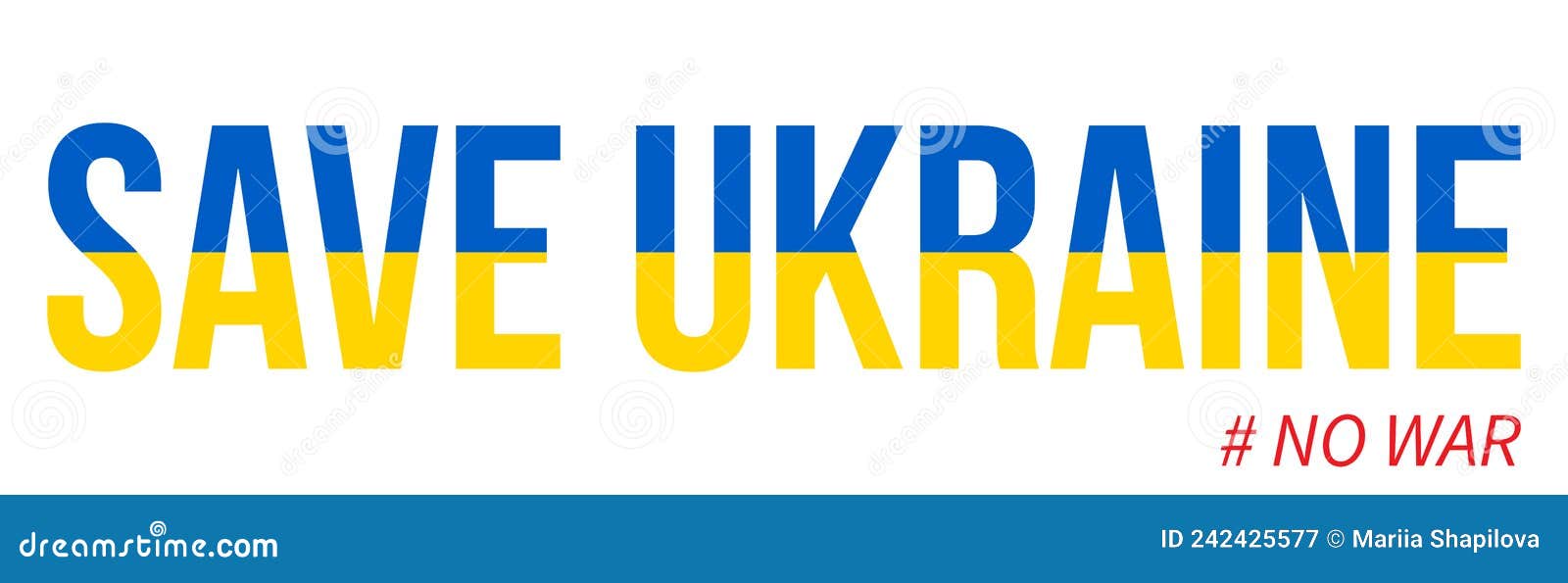 Save Ukraine Banner stock vector. Illustration of battle - 242425577
