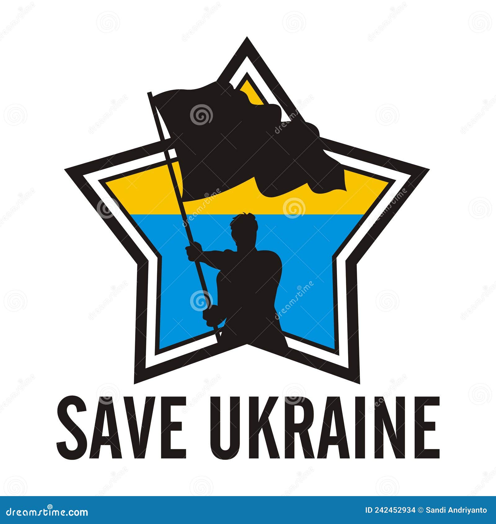 Save Ukraine Vector Illustration - Stop War Stock Vector - Illustration ...
