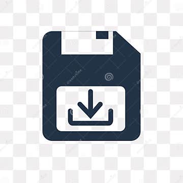 Save Vector Icon Isolated on Transparent Background, Save Trans Stock ...