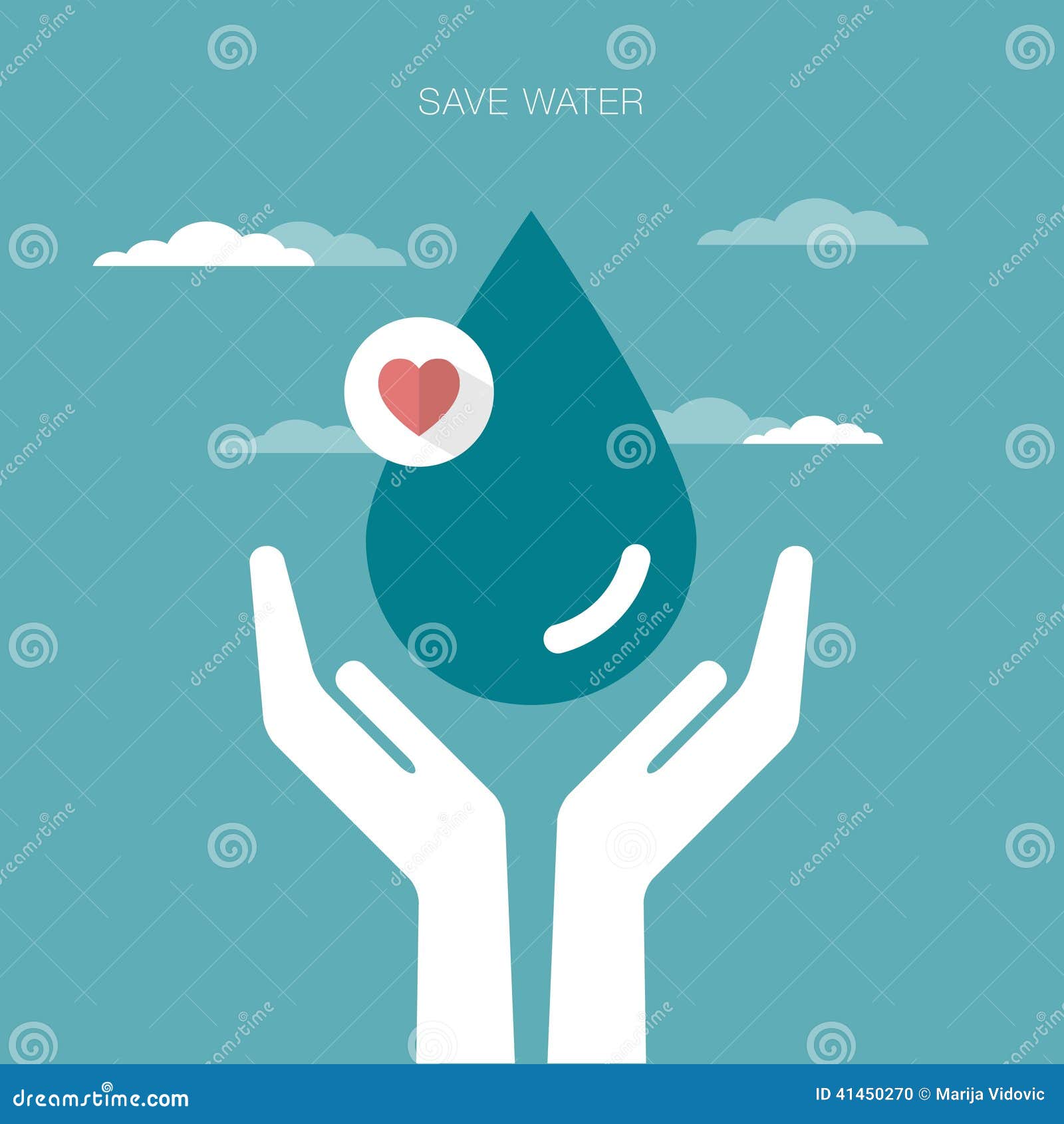 Save Water Background Vector Illustration | CartoonDealer.com #41450270